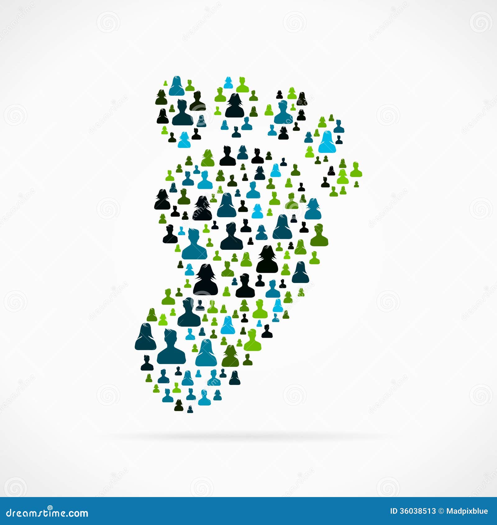 Big Couple Footprint Way Roadmap Timeline Elements With Markpoint Graph ...