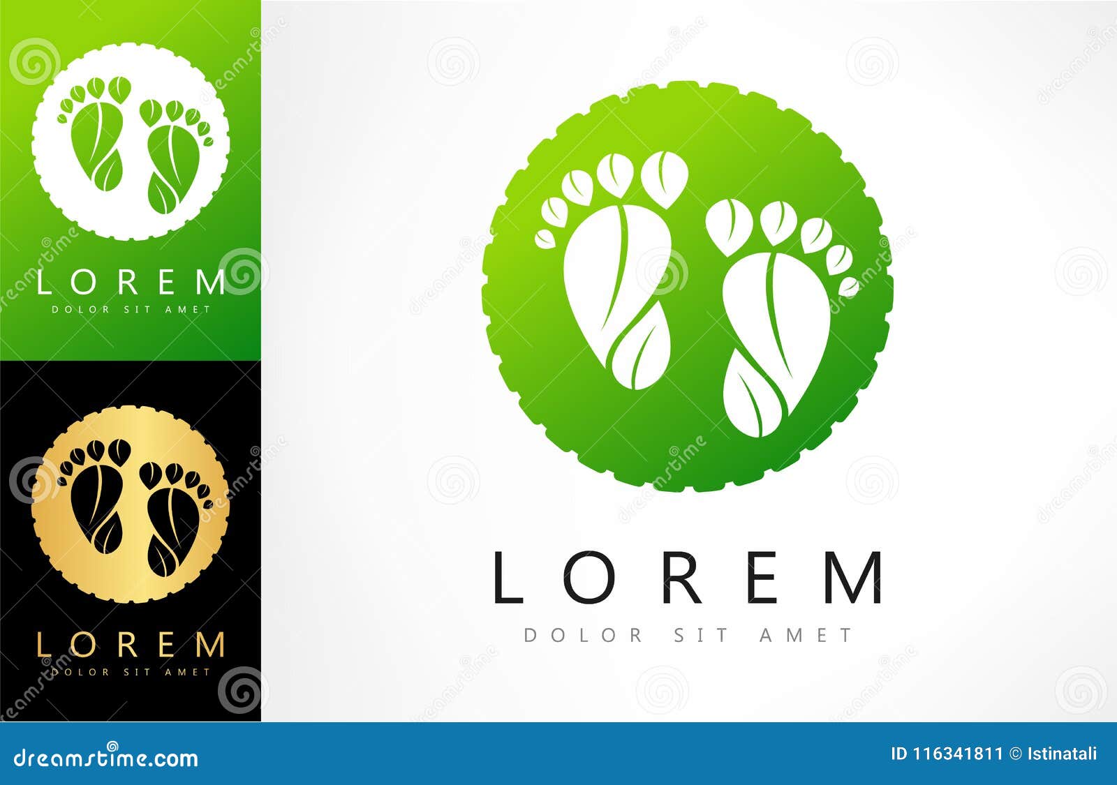 Footprint vector logo stock vector. Illustration of pair - 116341811