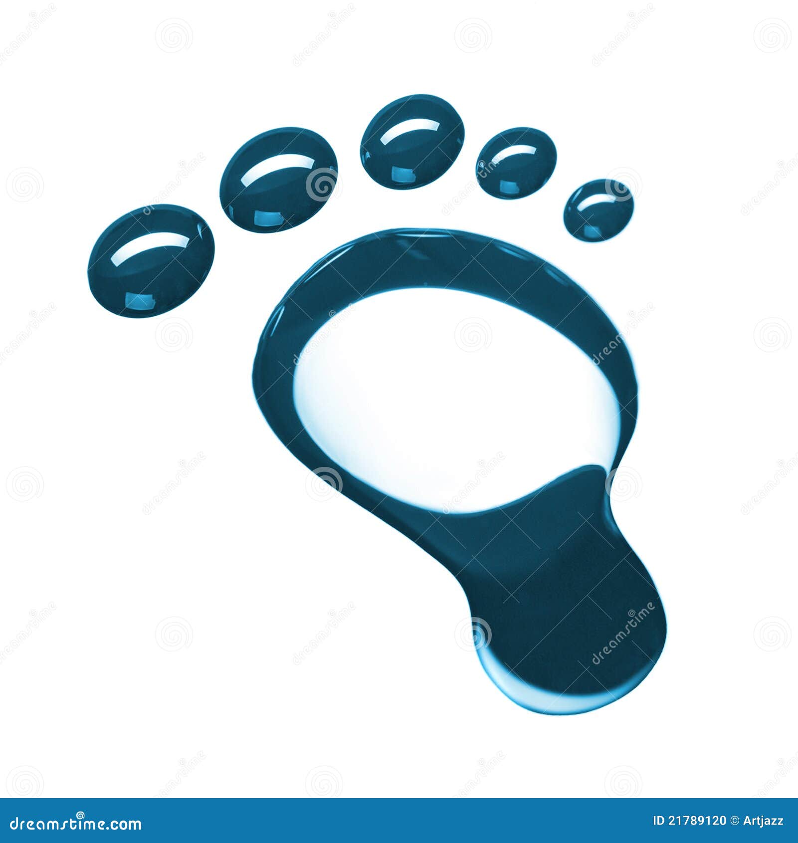 Footprint from Water Drops Isolated Stock Photo - Image of ecological ...