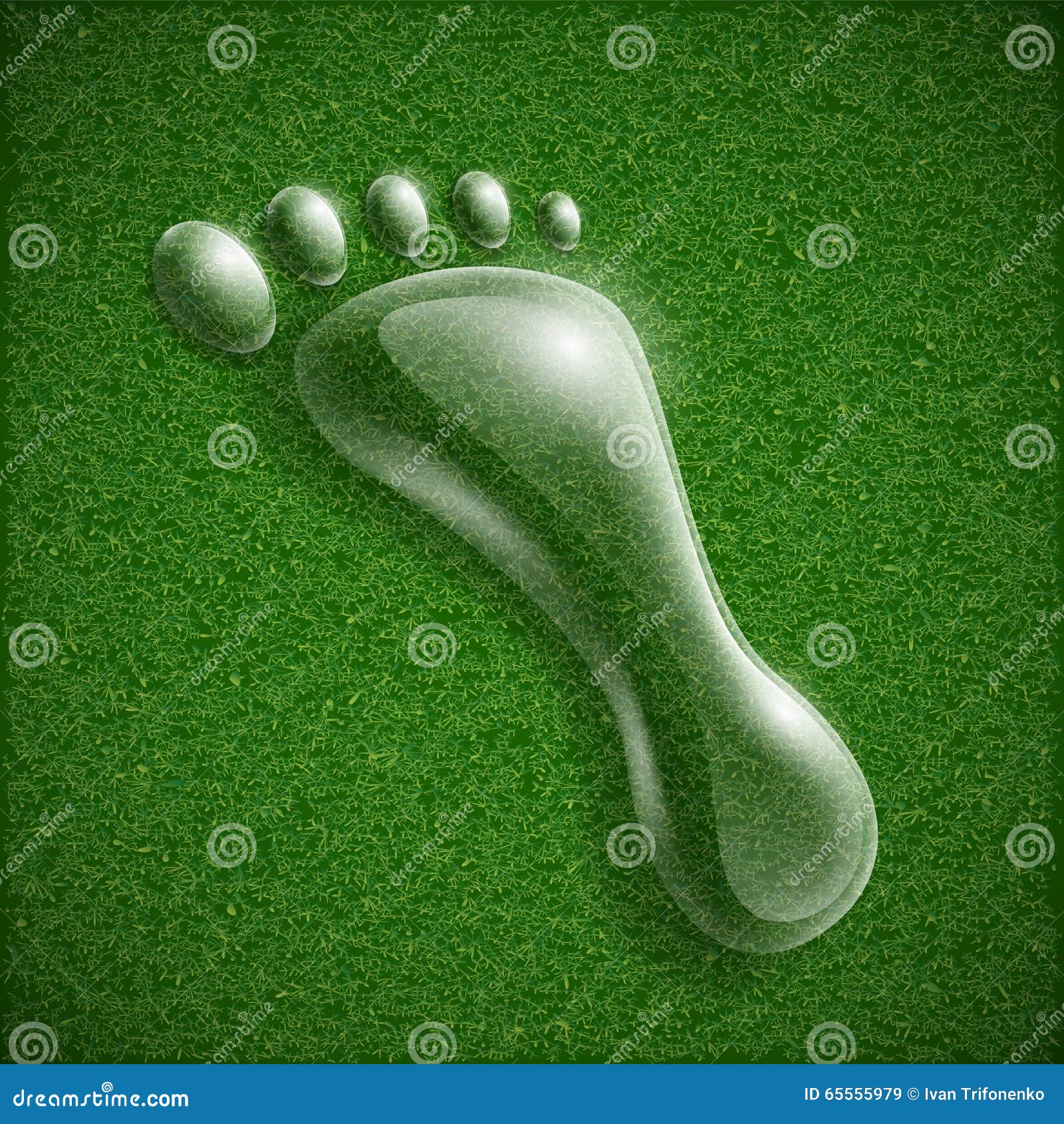 Footprint of the water. stock vector. Illustration of environment ...