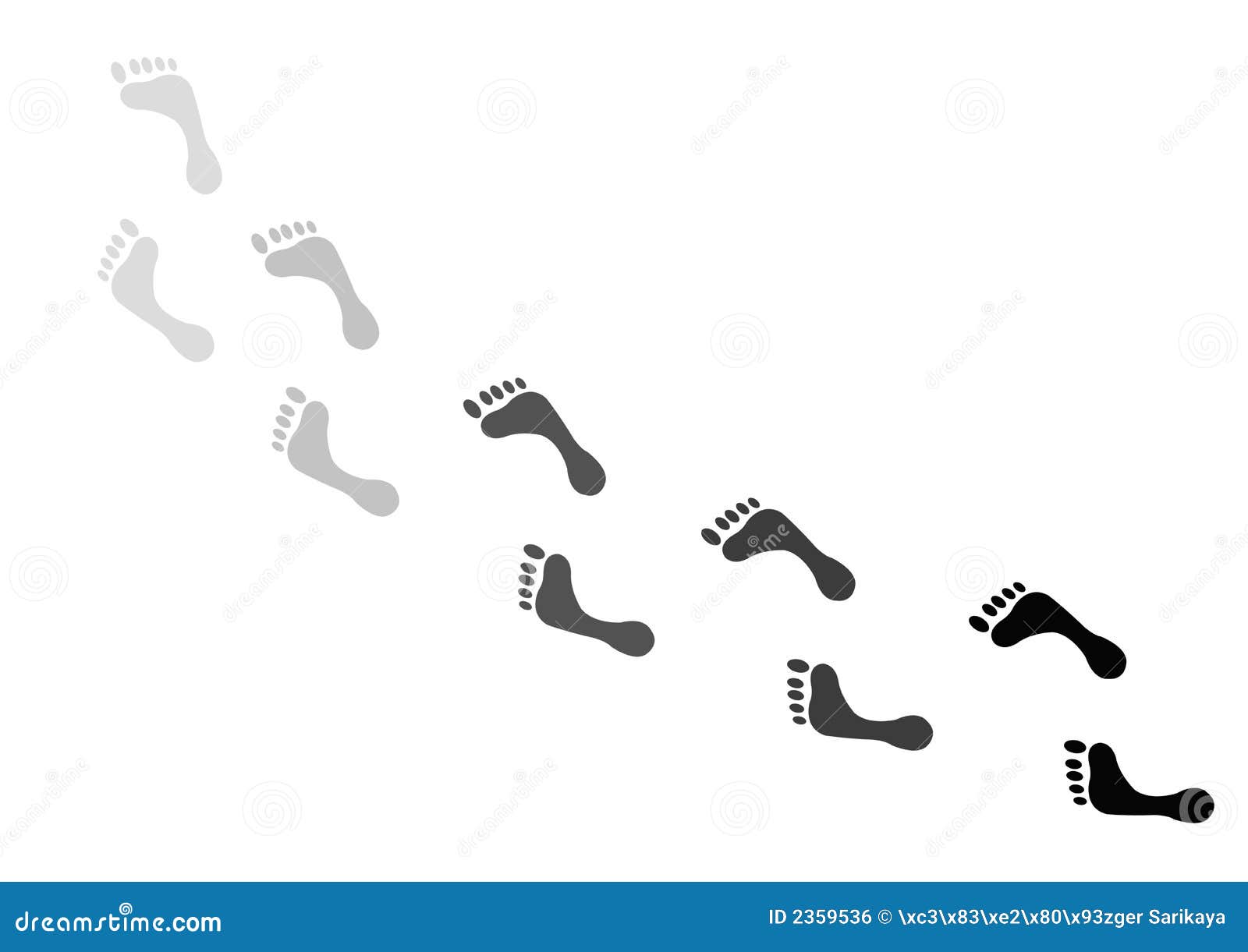Footprints stock illustration. Illustration of silhouette - 2359536