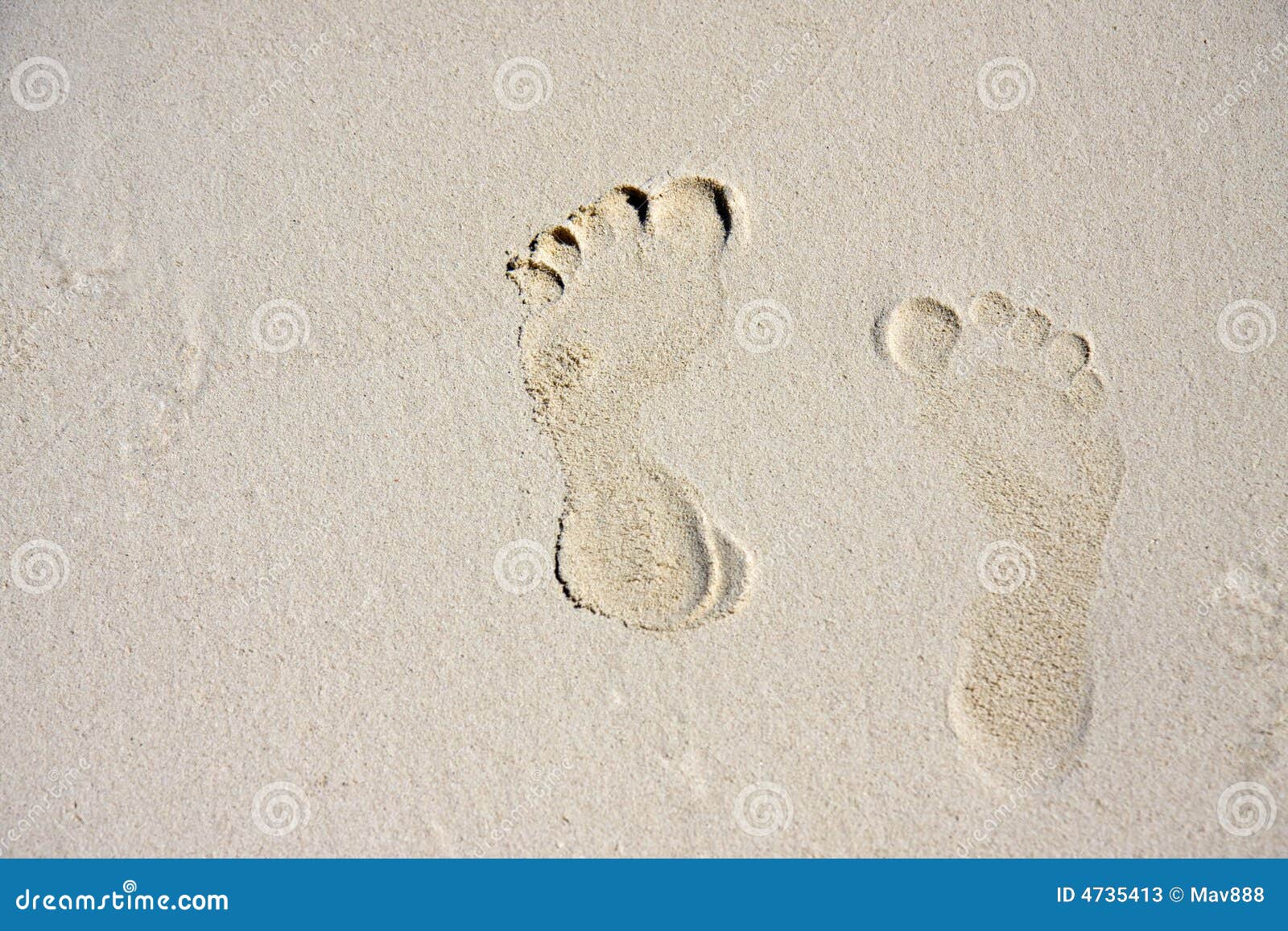 Footprints stock image. Image of feet, seaside, footprint - 4735413