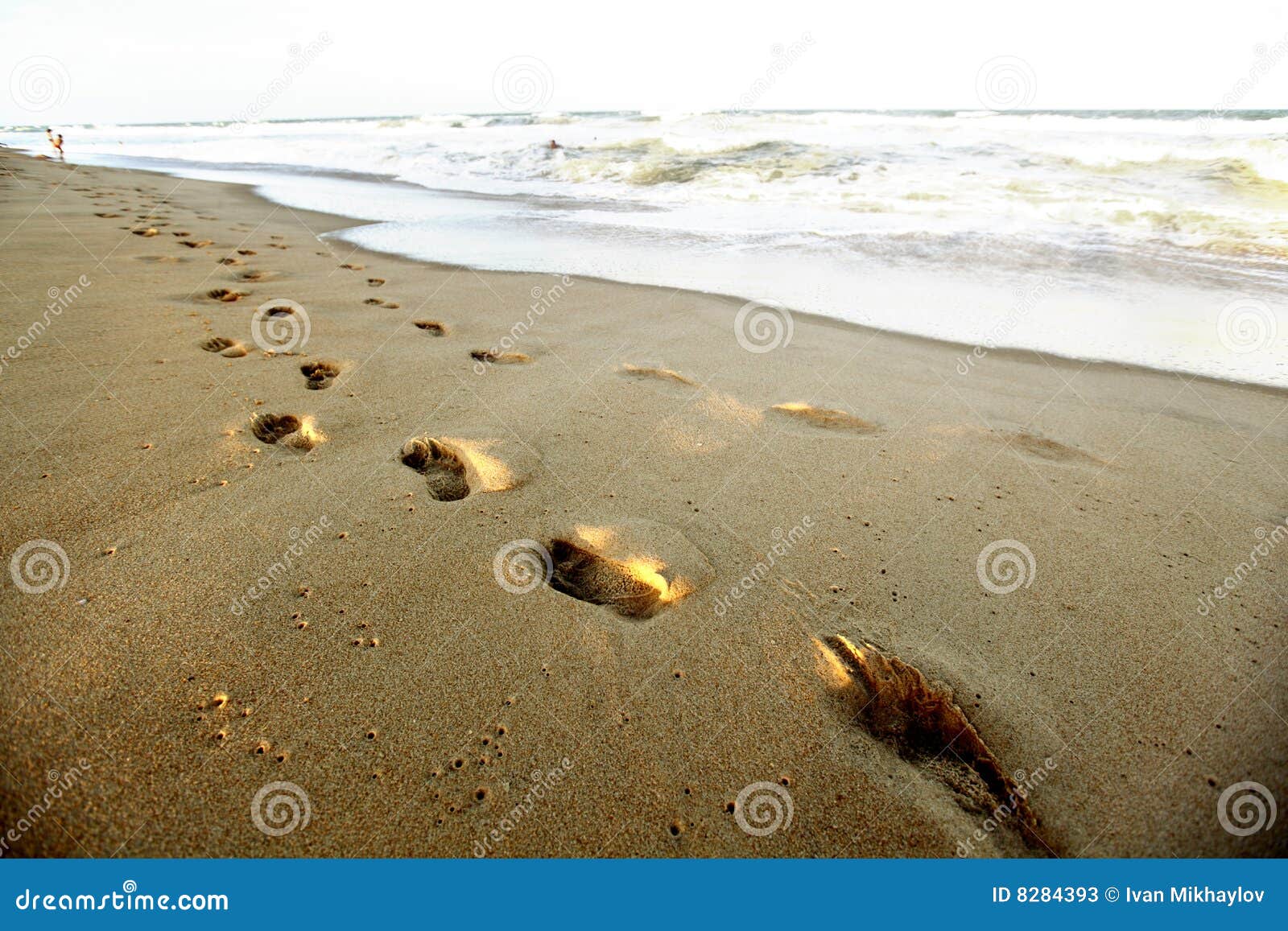 Footprints stock image. Image of foam, print, caribbean - 8284393