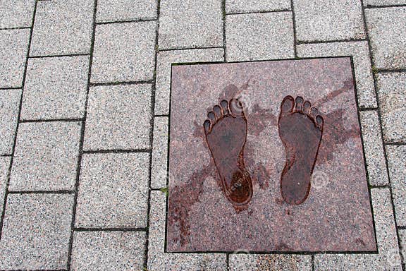 Footprints - Cathedral Square, Vilnius Editorial Image - Image of ...