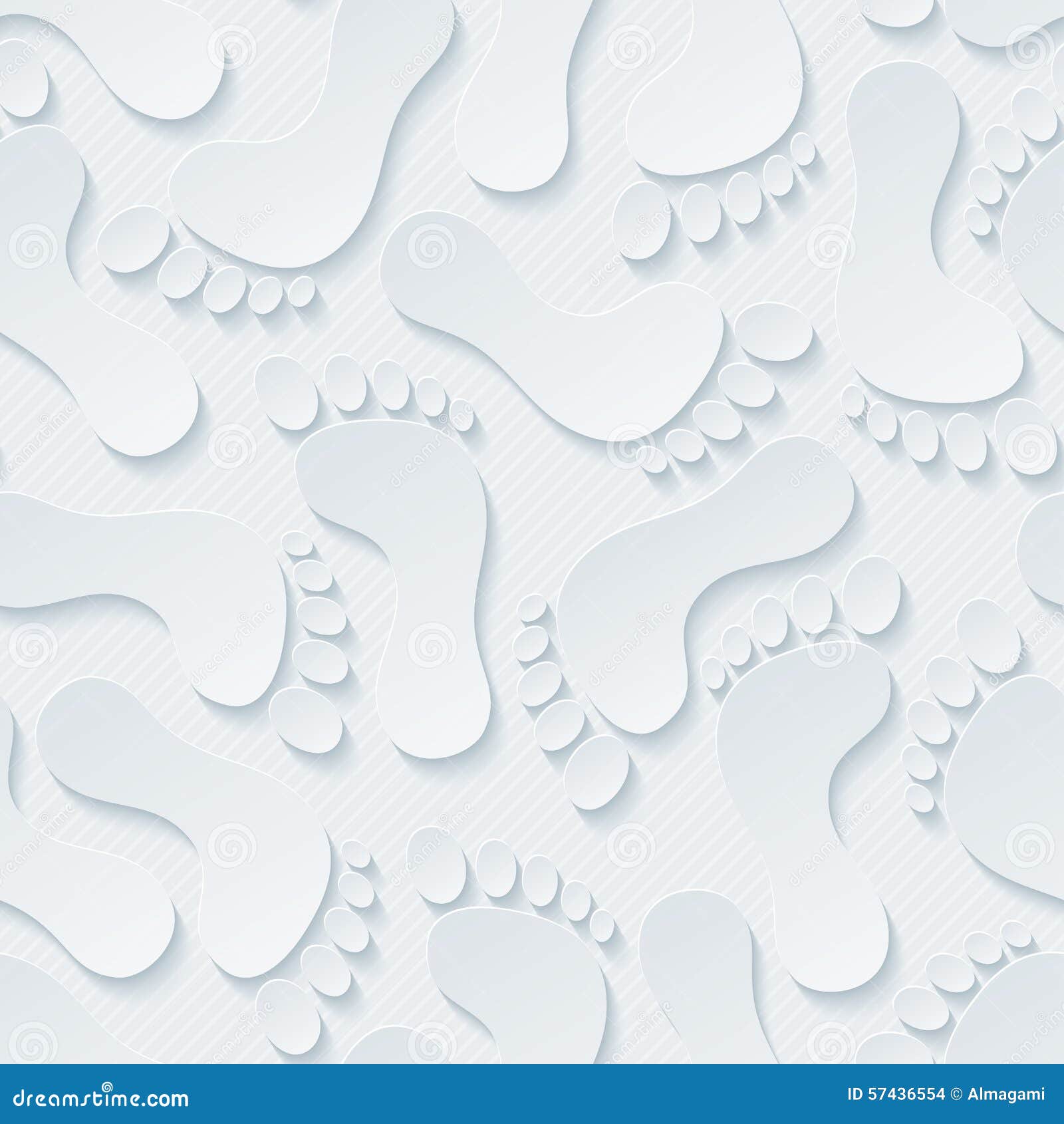 Footprints 3d Seamless Wallpaper. Stock Vector - Illustration of paper ...