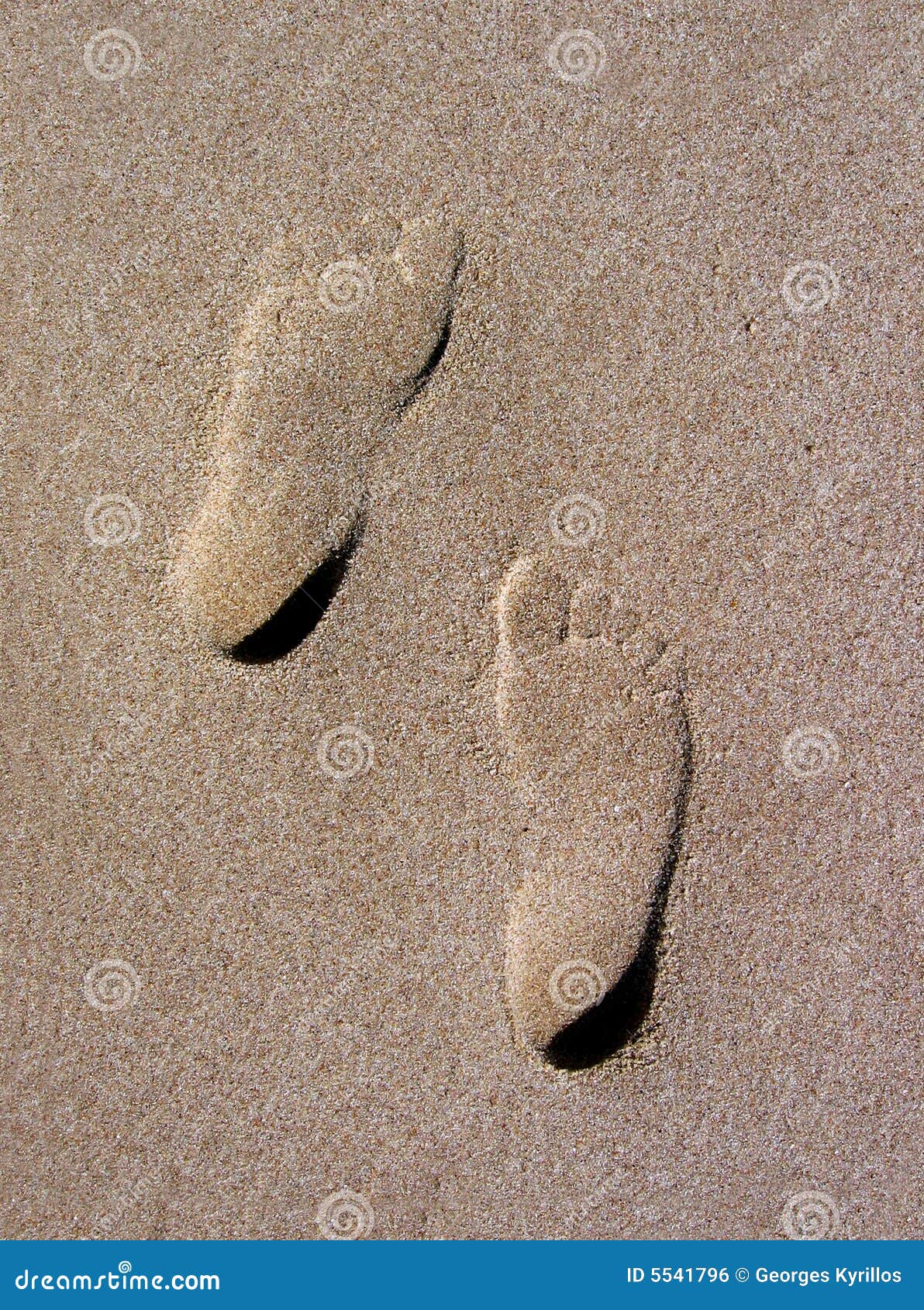 Footprints in Desert Sand stock photo. Image of footstep - 5541796