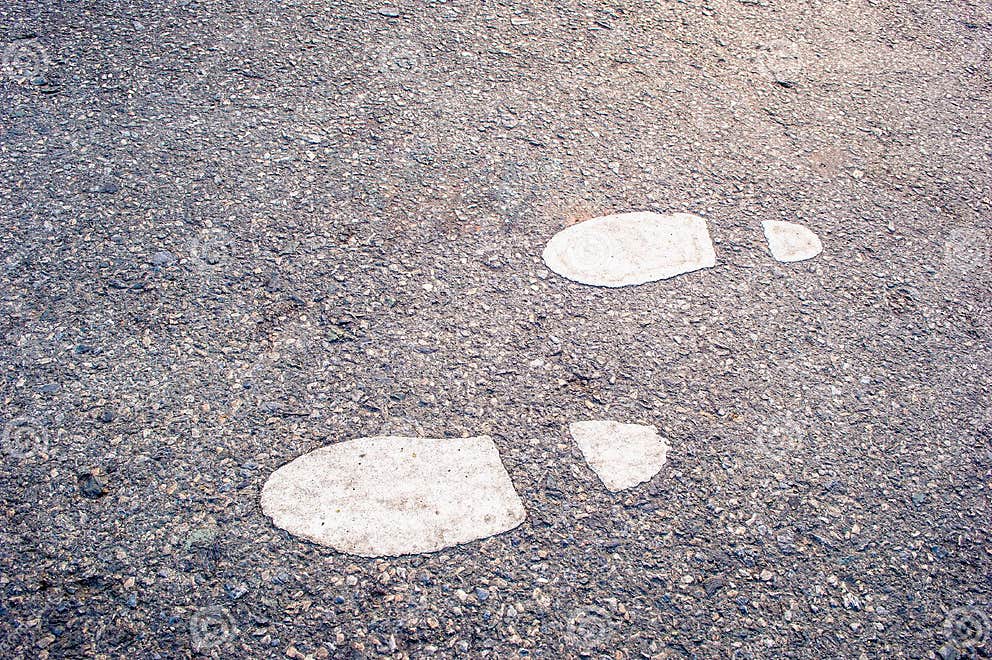 Footprints on the ground stock image. Image of abstract - 40847175