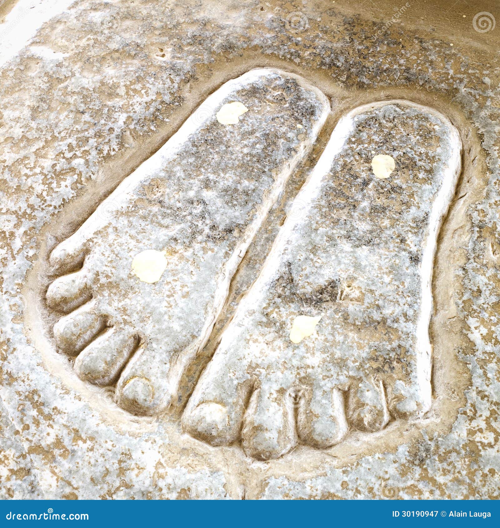 Footprints stock image. Image of artistic, india, stone - 30190947