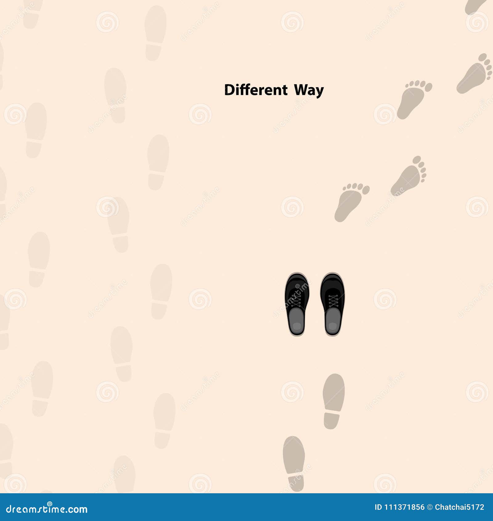 Footprints Icon Design Vector Template.Different Thinking for Success ...