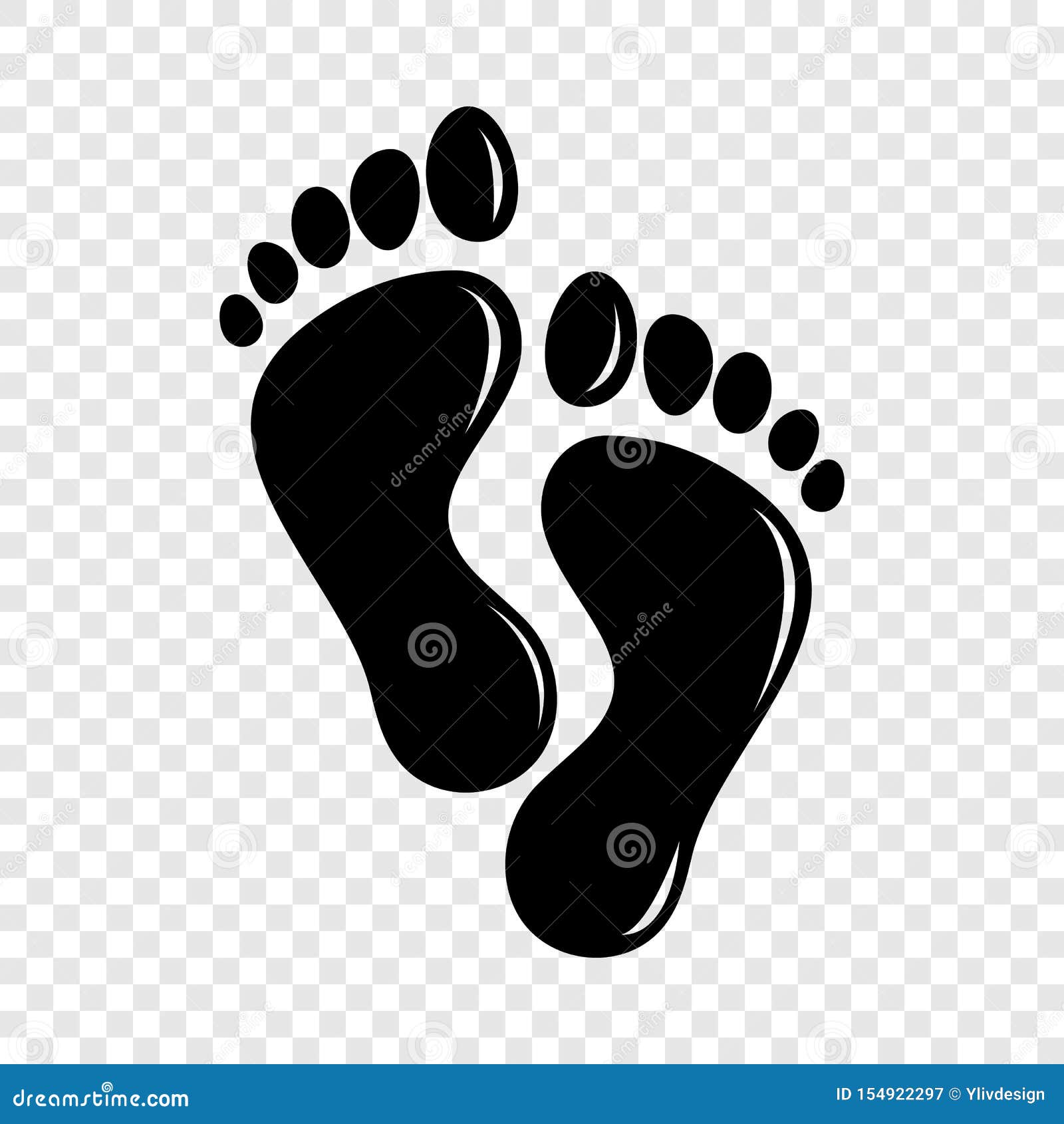 Footprints Icon, Simple Black Style Stock Vector - Illustration of ...