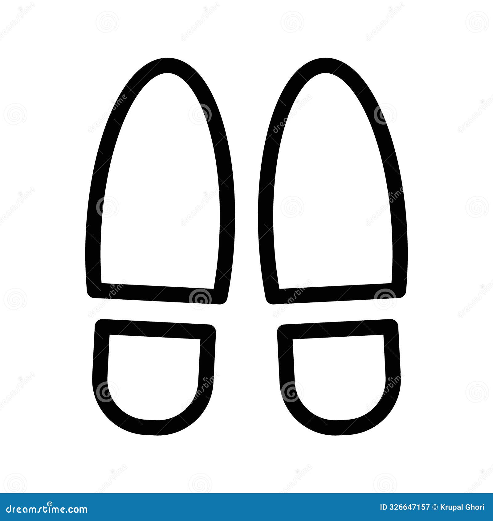 Footprints Linear Logo Mark in Black and White Stock Vector ...