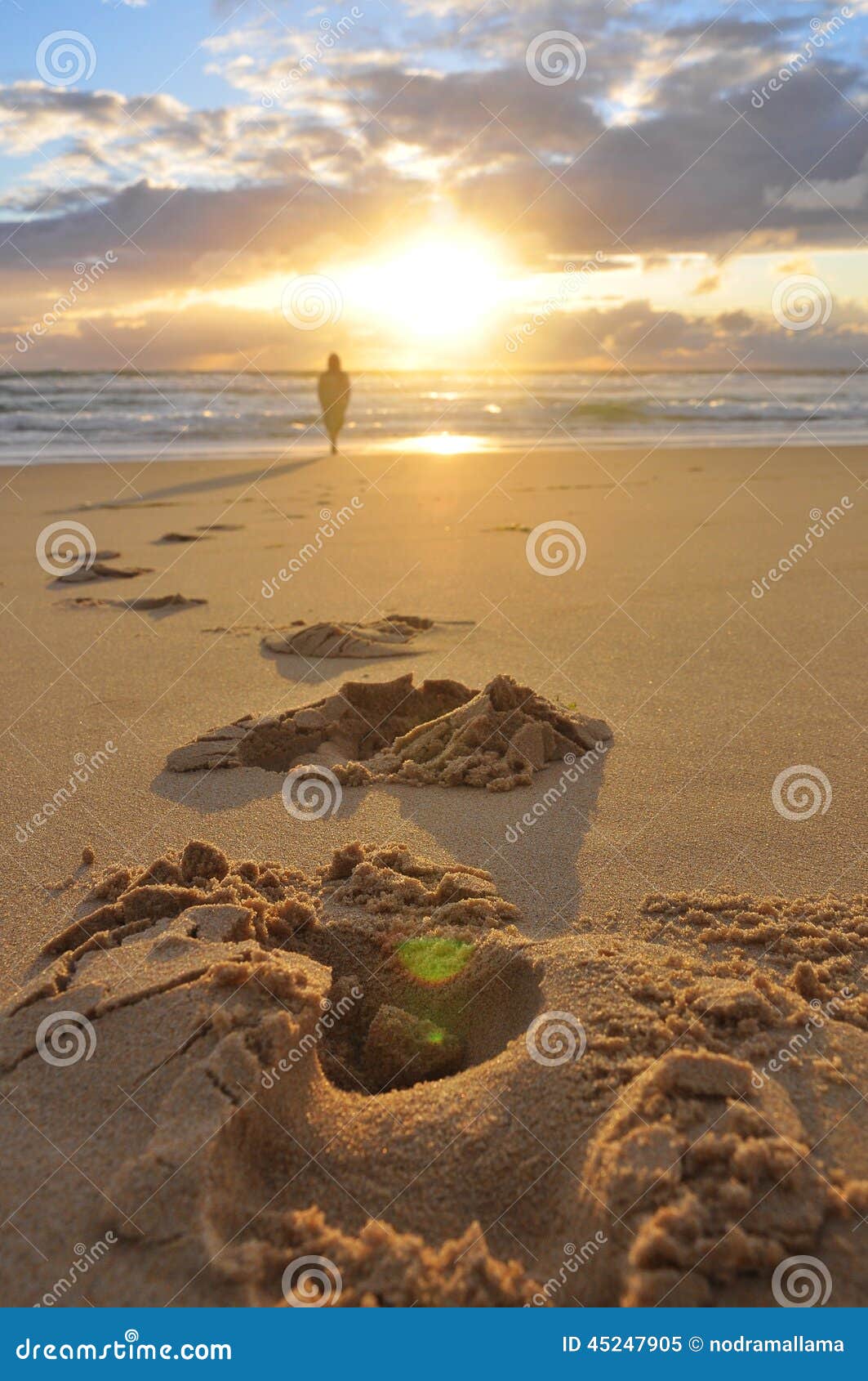 Footsteps In The Sand Stock Image | CartoonDealer.com #58047211