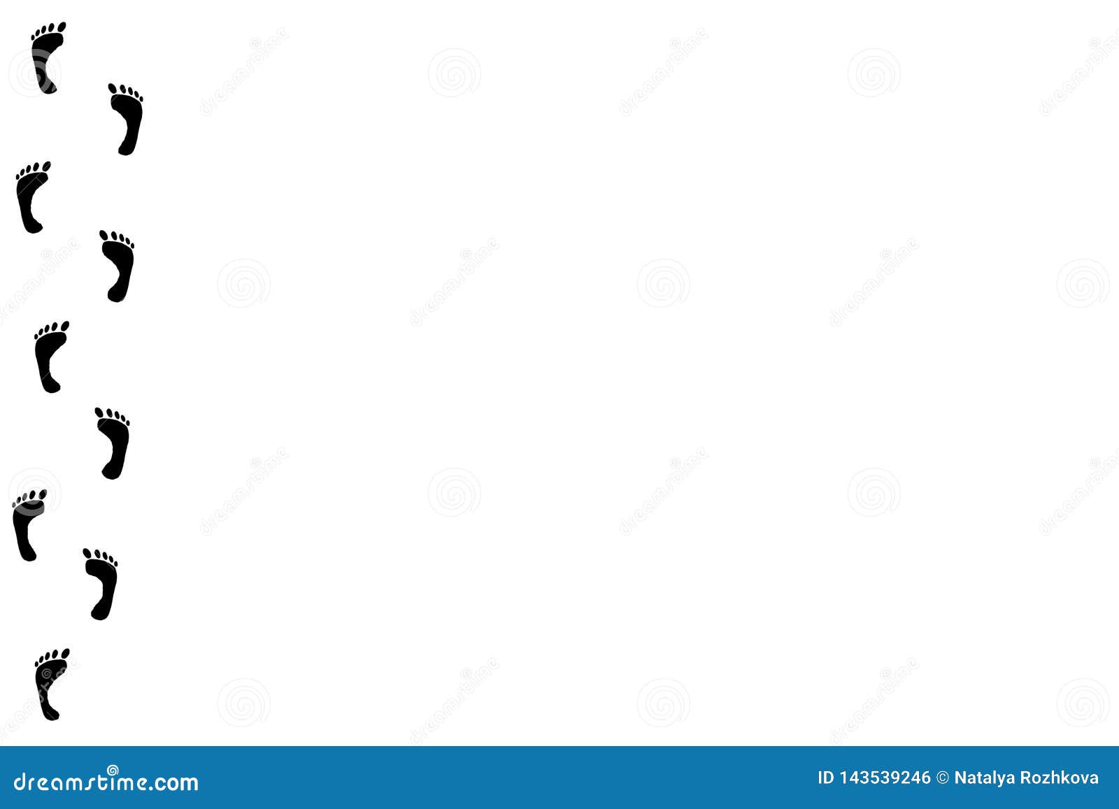 Footprints of People on a White Background Stock Illustration ...