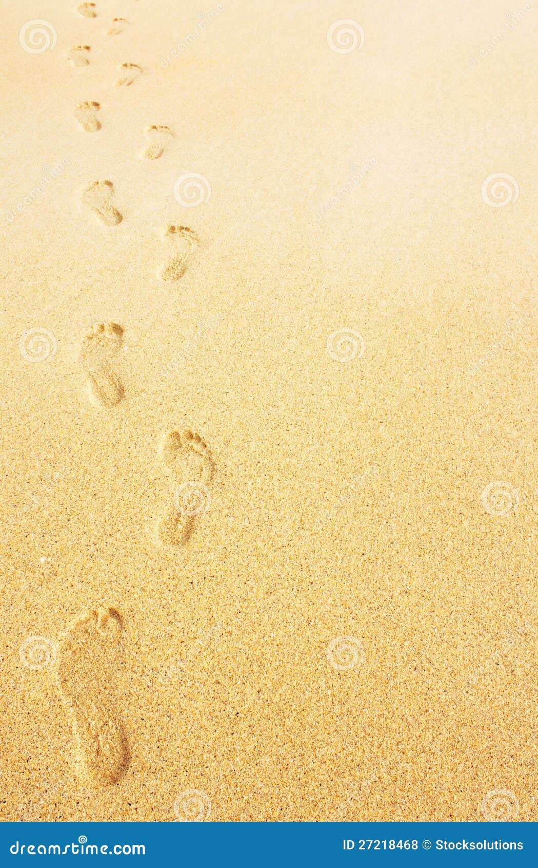 Sand Footprints In The Background