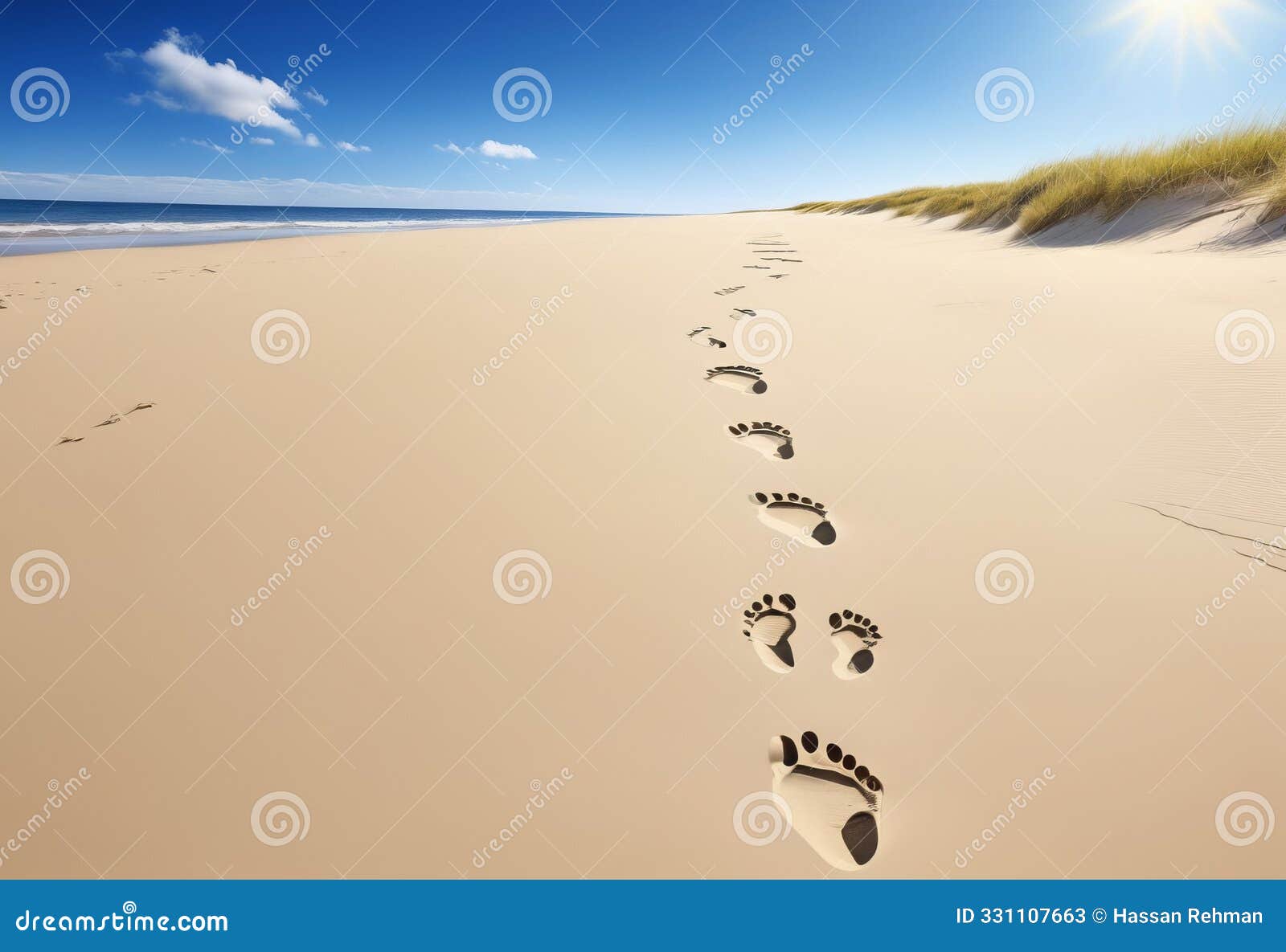 Footprints In The Sand Background Great For Vacation Or Holiday Adverts ...