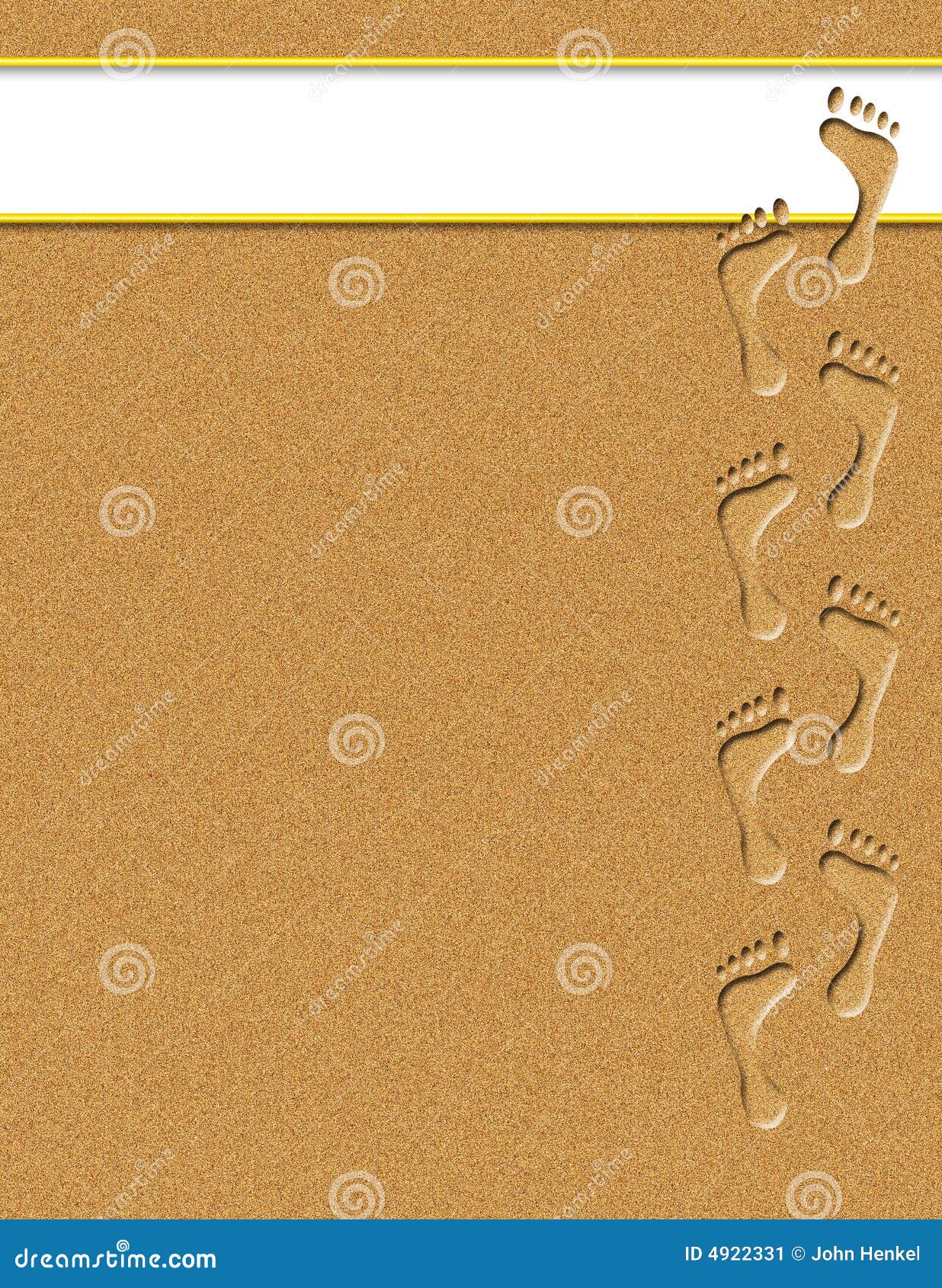 Footprints in the Sand Illustration Stock Illustration - Illustration ...