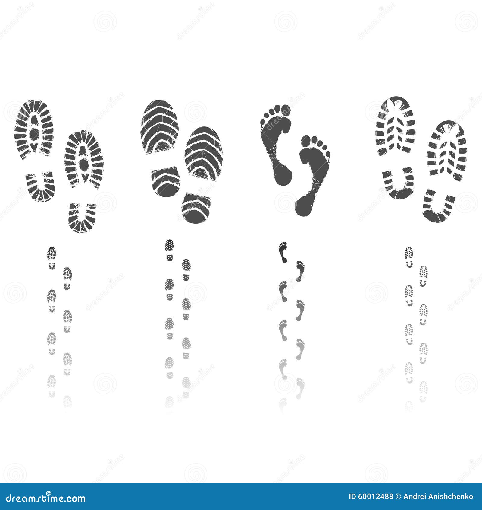 Footprints Set Vector Illustration | CartoonDealer.com #60012488