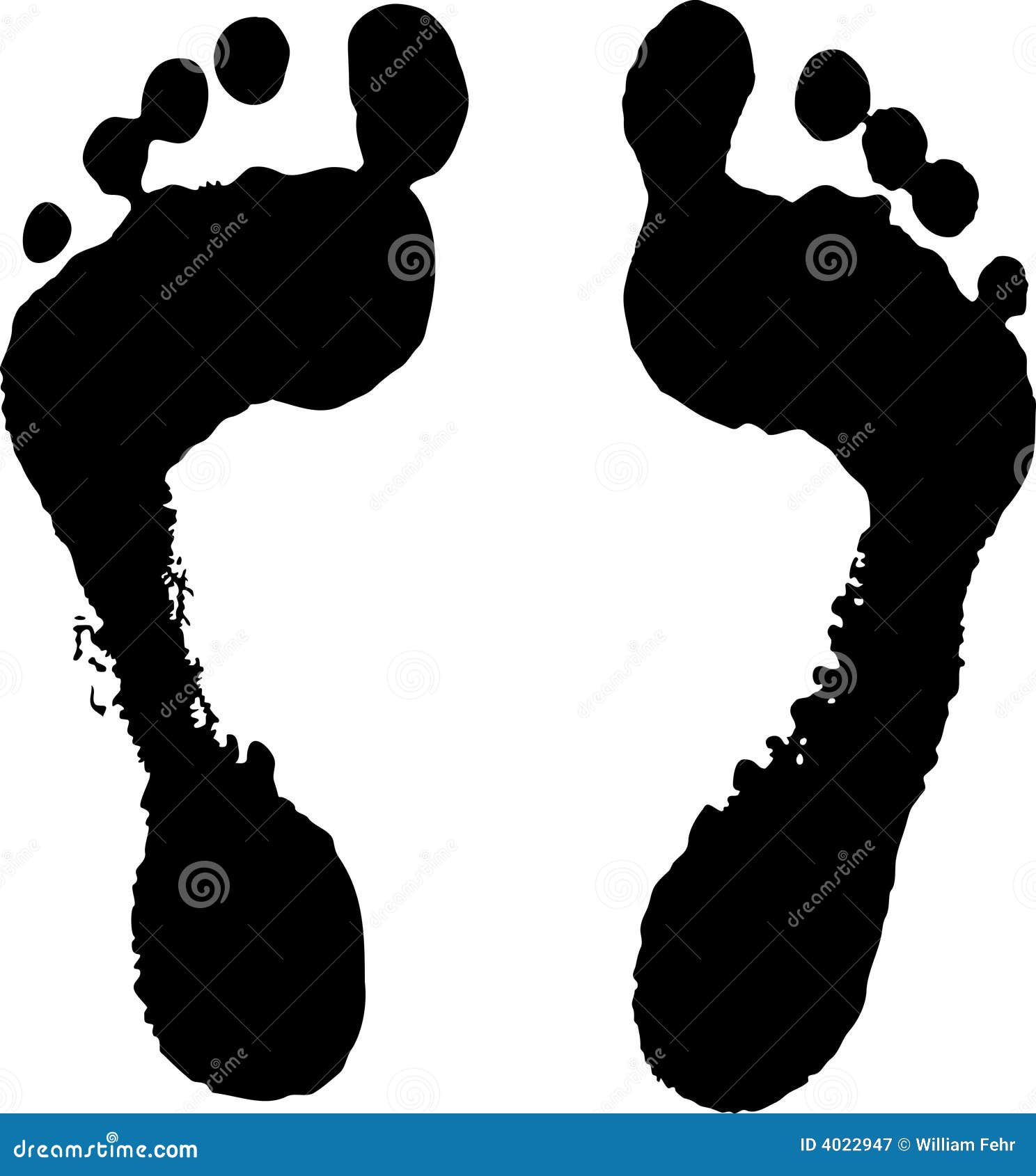 Footprints silhouette stock vector. Illustration of feet - 4022947