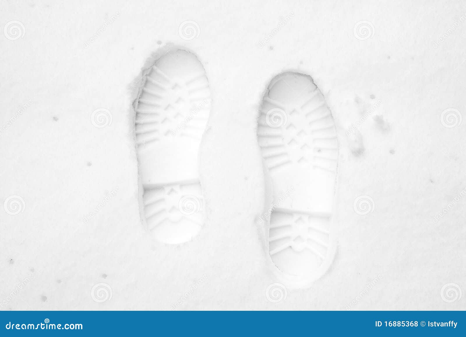 Footprints in the Snow stock photo. Image of foot, pattern - 16885368