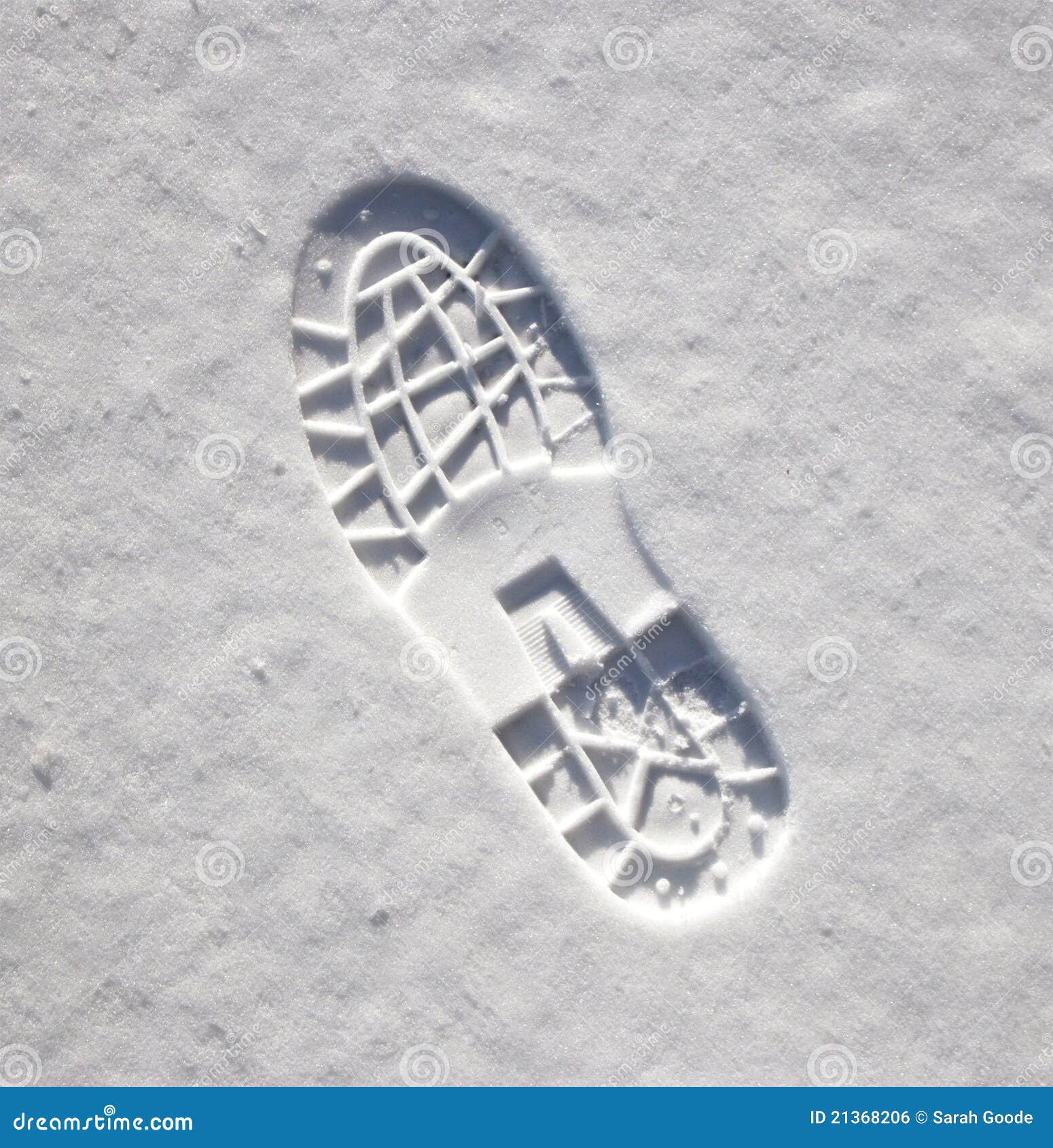 Footprints in the snow stock photo. Image of december - 21368206