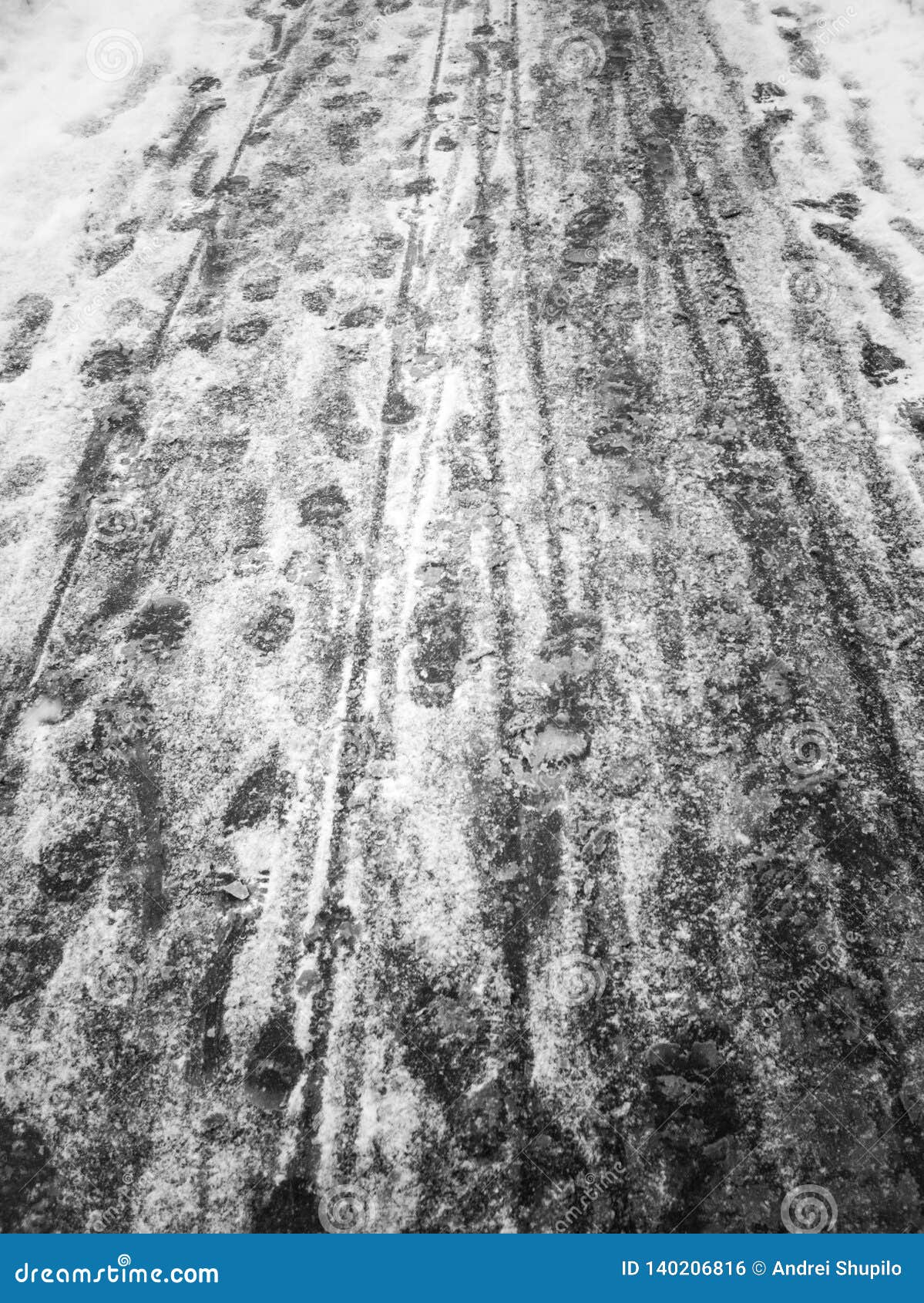 Footprints in the Snow As an Abstract Background Stock Photo - Image of ...
