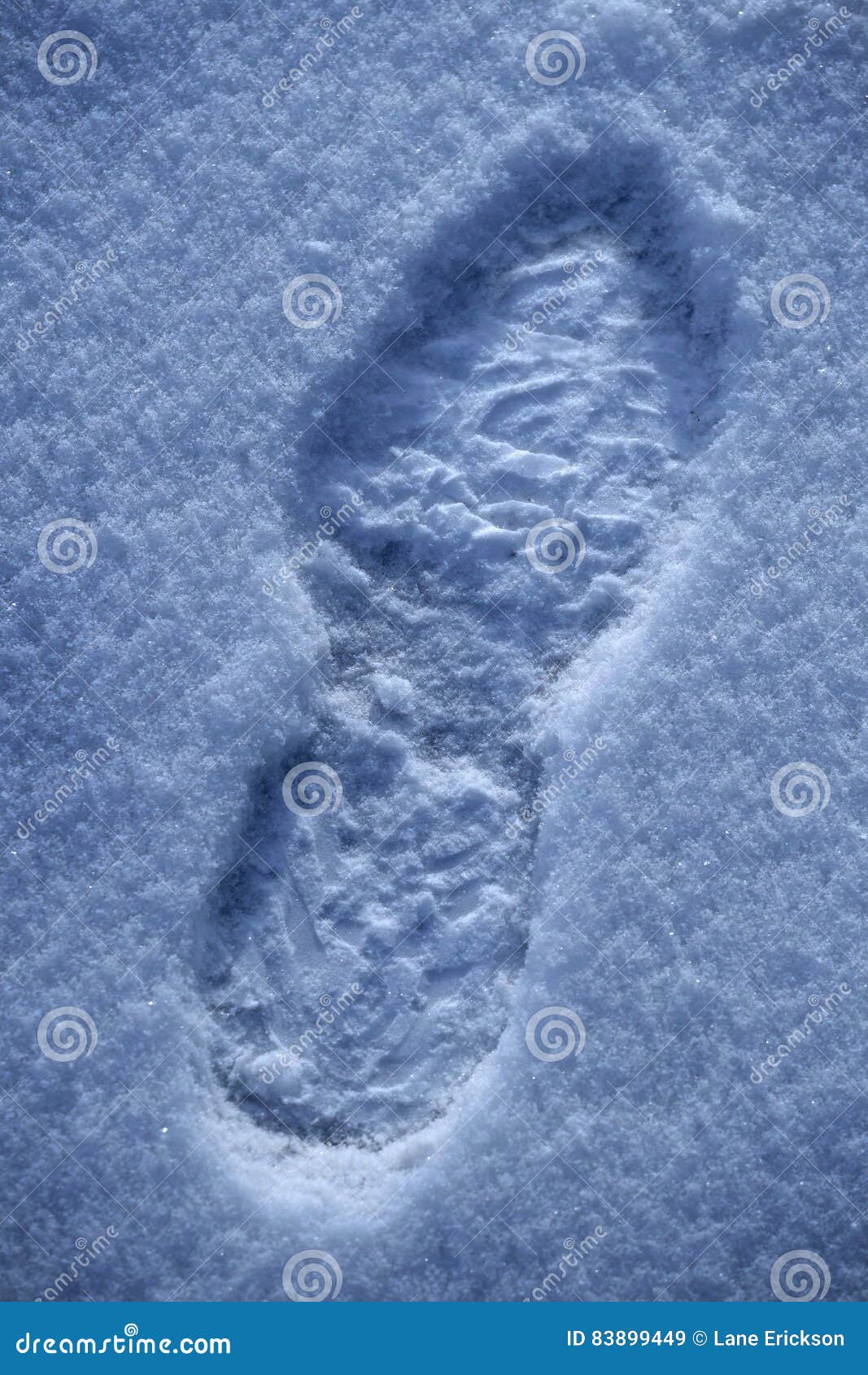 Footprints in the Snow Show a Path for Progress Stock Image - Image of ...