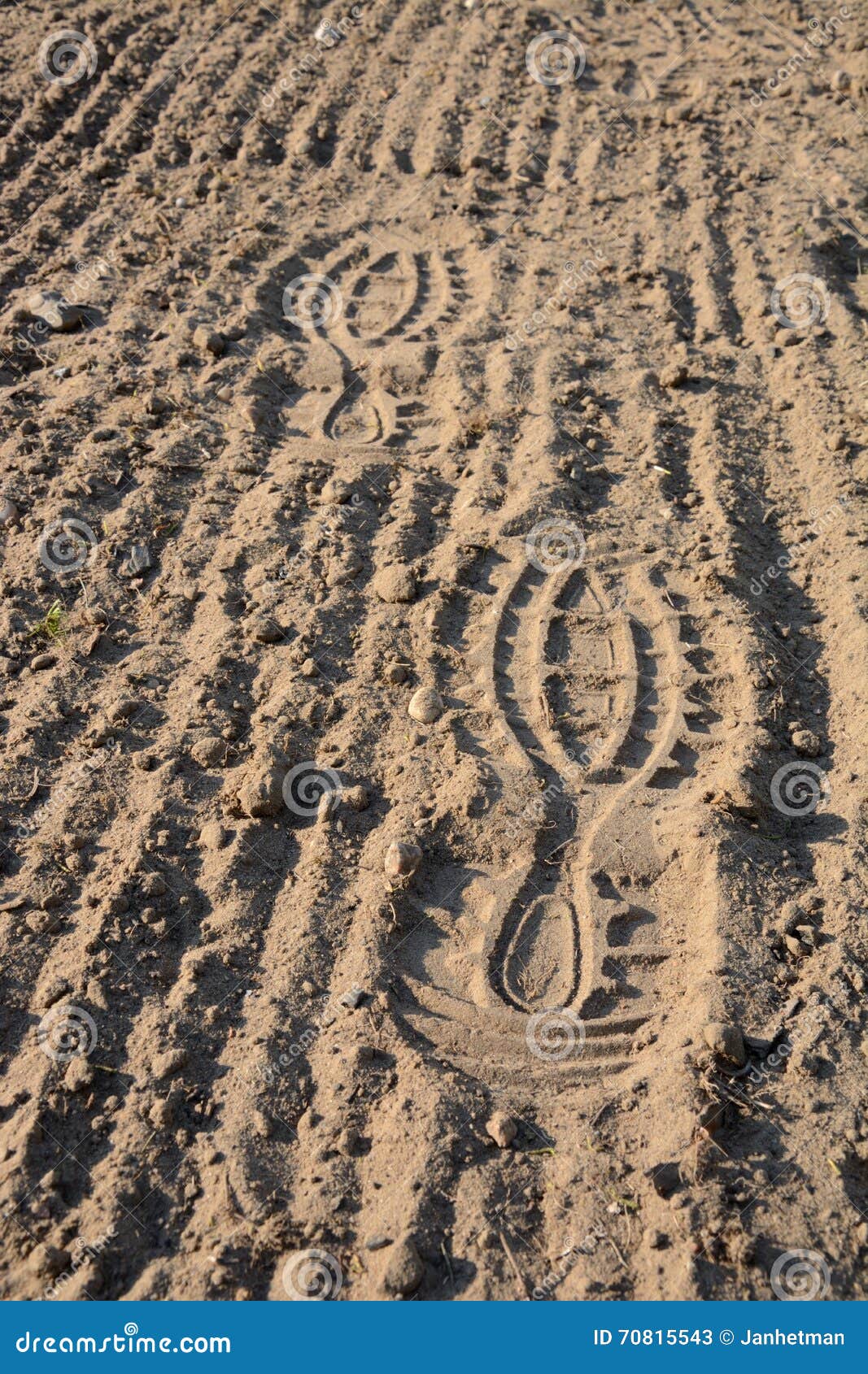 Footprints on soil stock image. Image of ground, dirt - 70815543