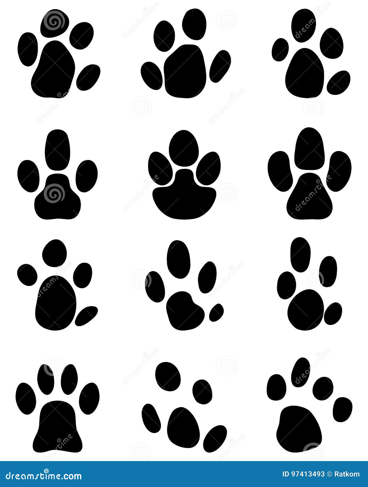 Tapir Footprint. Tapir Track. Herbivorous Animals From The Order Of ...