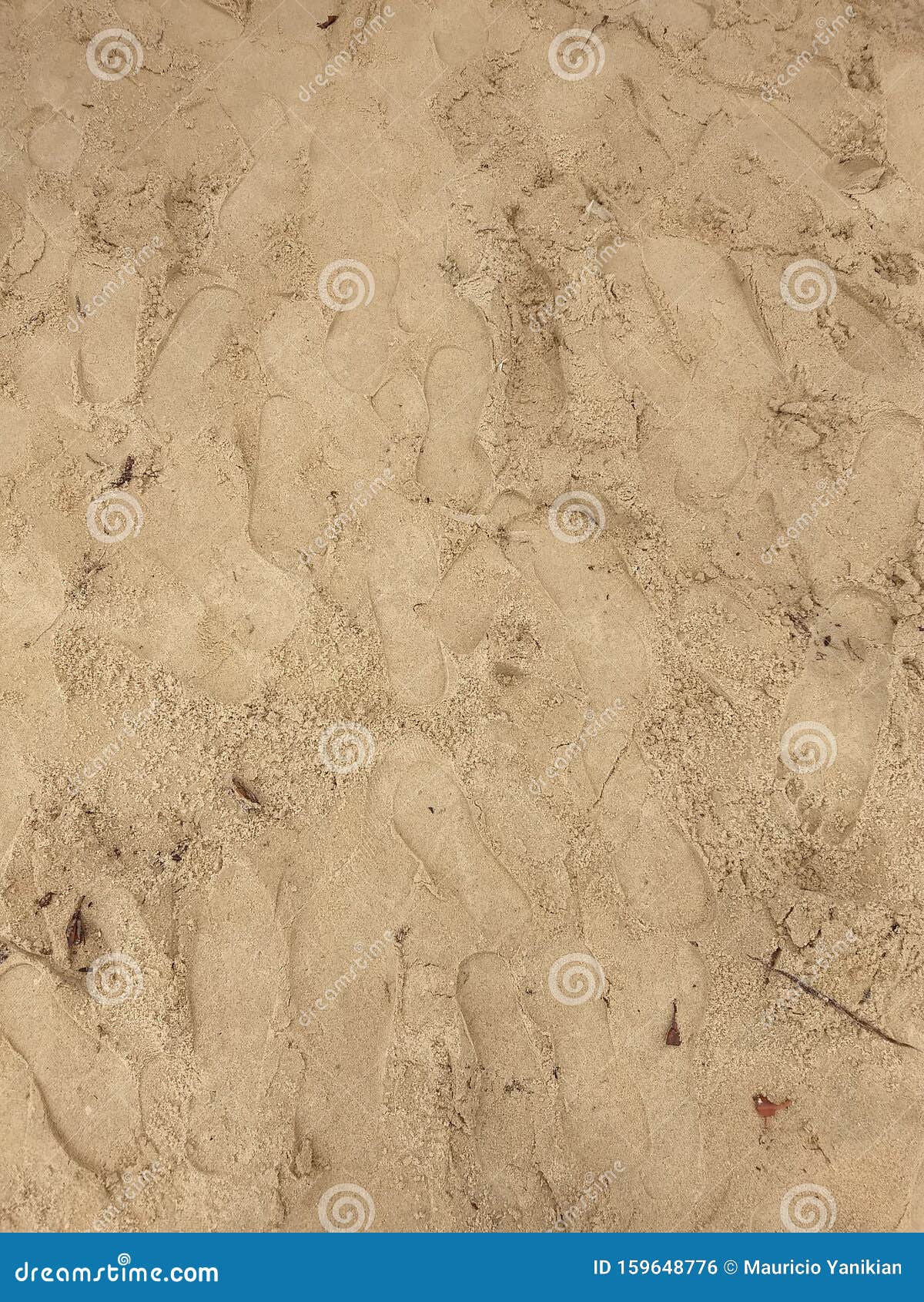 Footprints on Thick Beach Sand Texture Stock Photo - Image of foot ...
