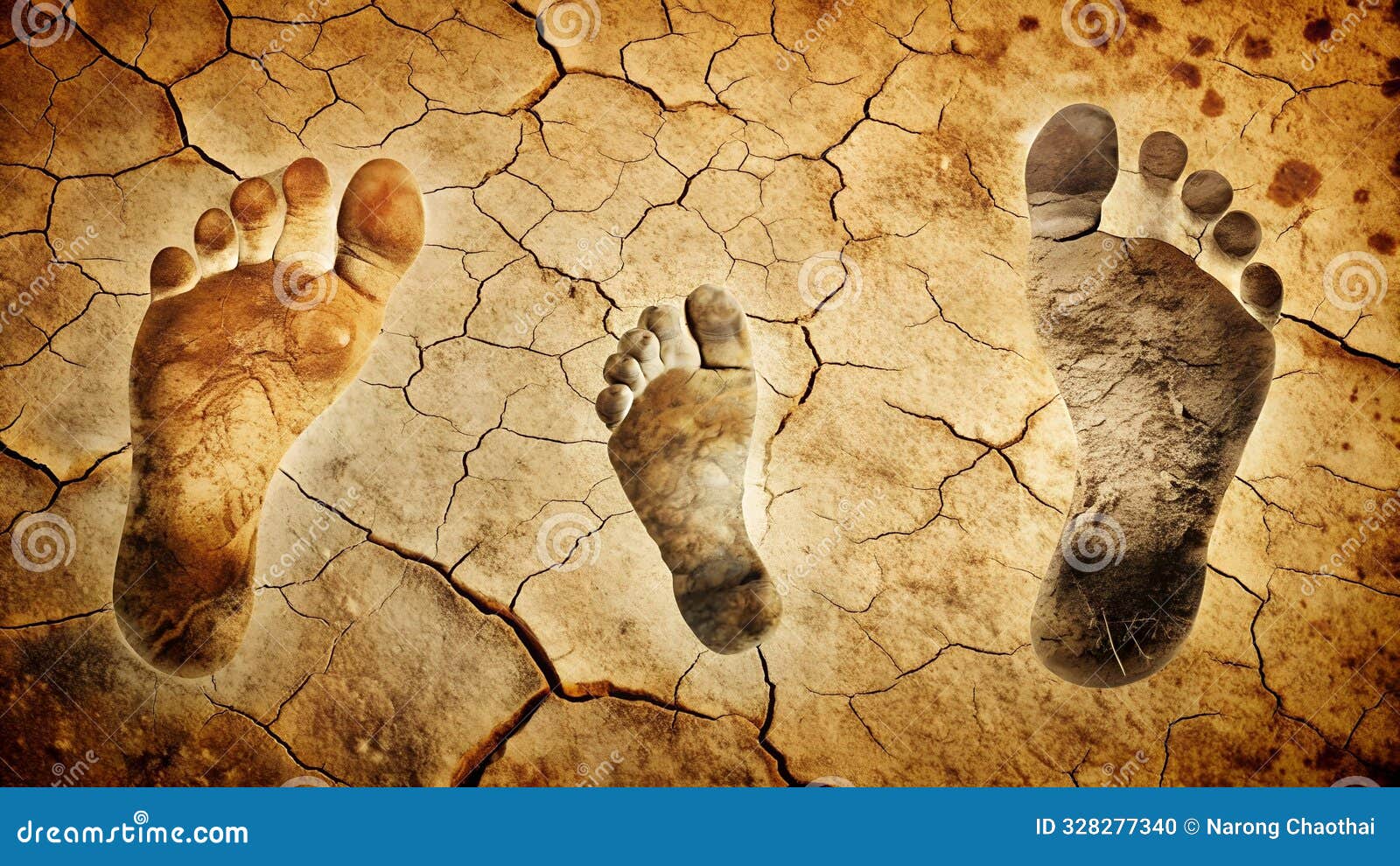 Footprints That Fade Over Time. Empreintes De Pas Qui S`efface Au Fil ...