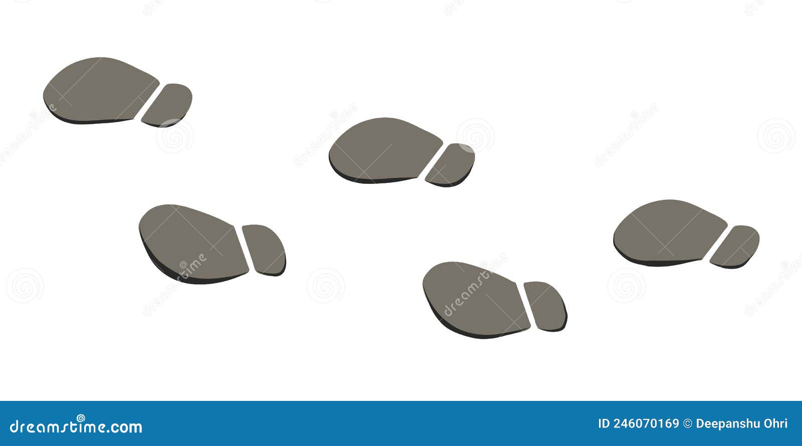Footprints, Trail of Footstep at Crime Scene Stock Vector ...