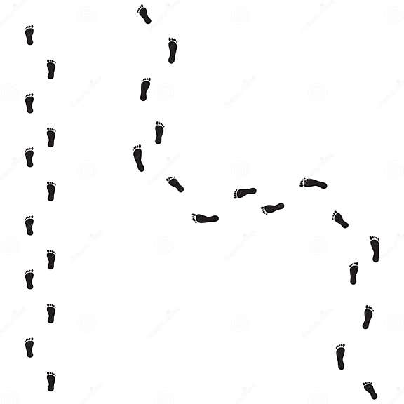 Footprints Trail Pattern. Walking Path Symbol. Human Steps Vector ...