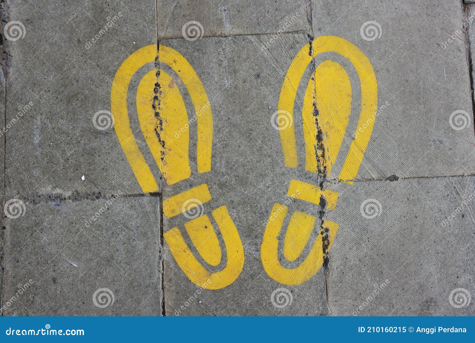 Footprints in Train Station Bandung Stock Image - Image of footprints ...