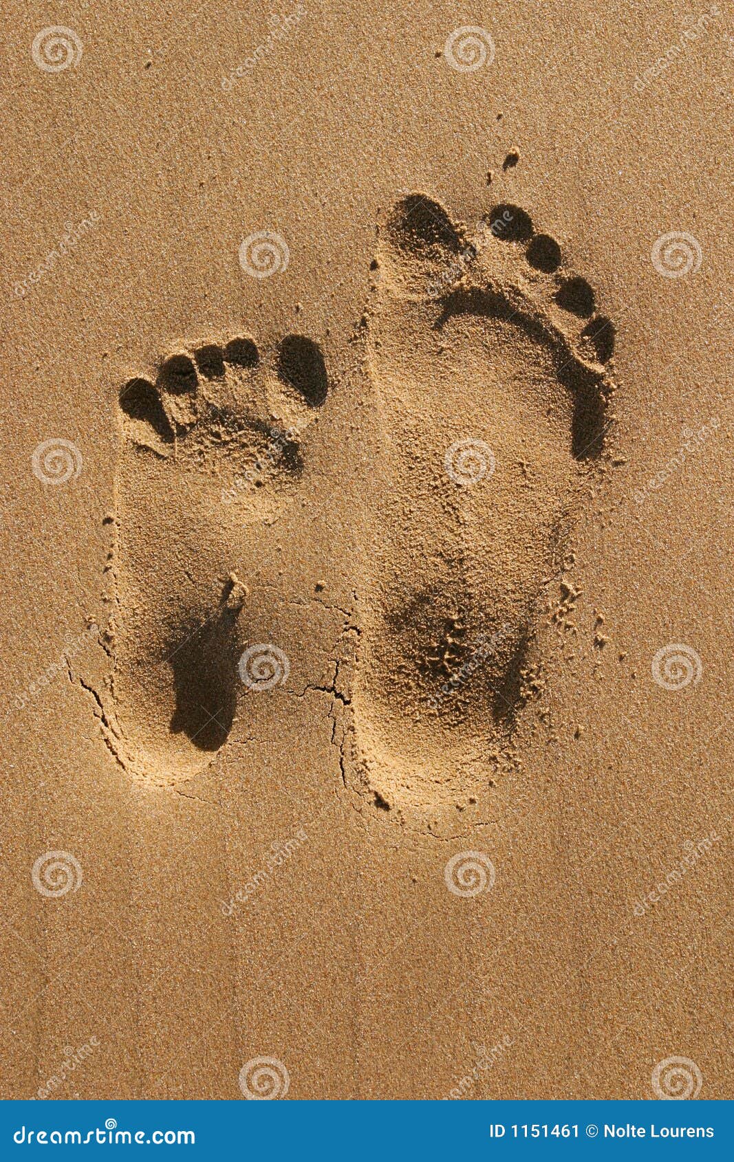 Footprints of two stock image. Image of escape, dune, passage - 1151461