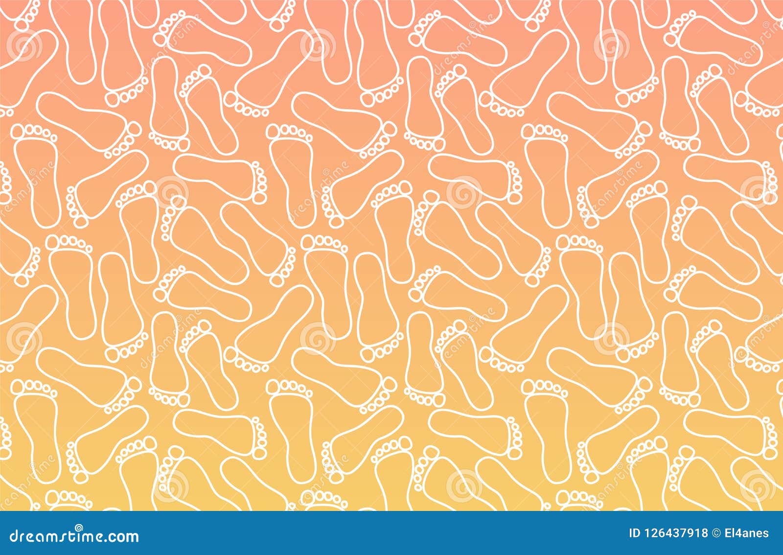 Footprint Background. Vector Stock Vector - Illustration of cute ...