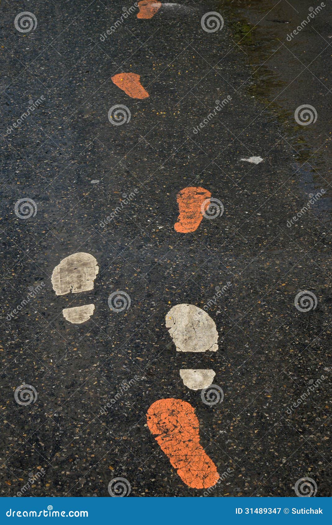 Footprints On Walking Track Royalty-Free Stock Photo | CartoonDealer ...