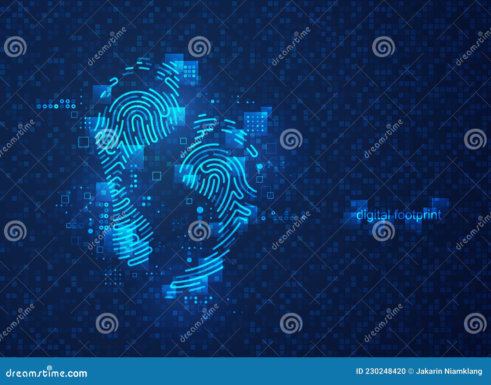 FootprintTech stock vector. Illustration of digital - 230248420