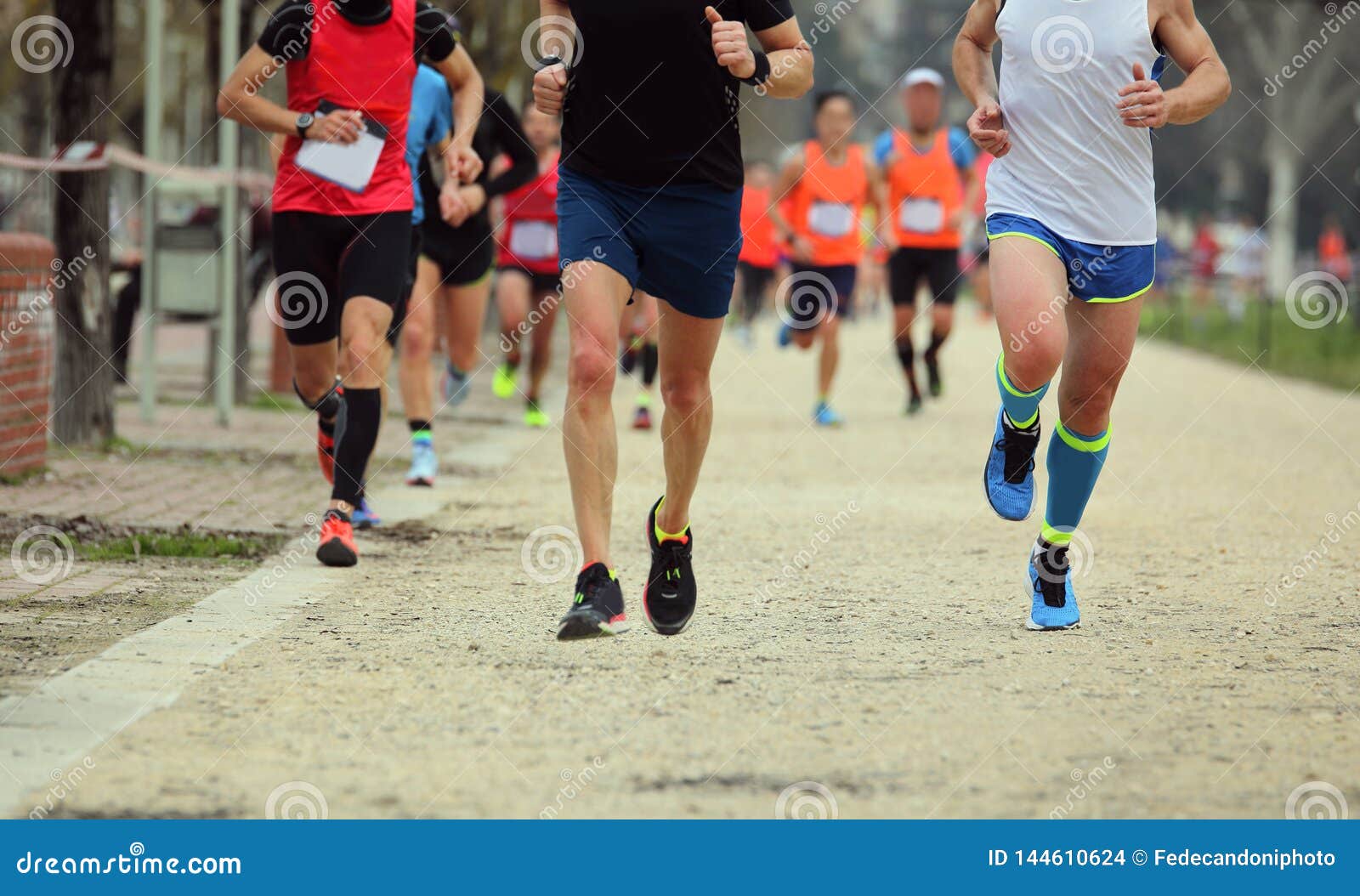 Footrace with many runners editorial stock image. Image of racing ...