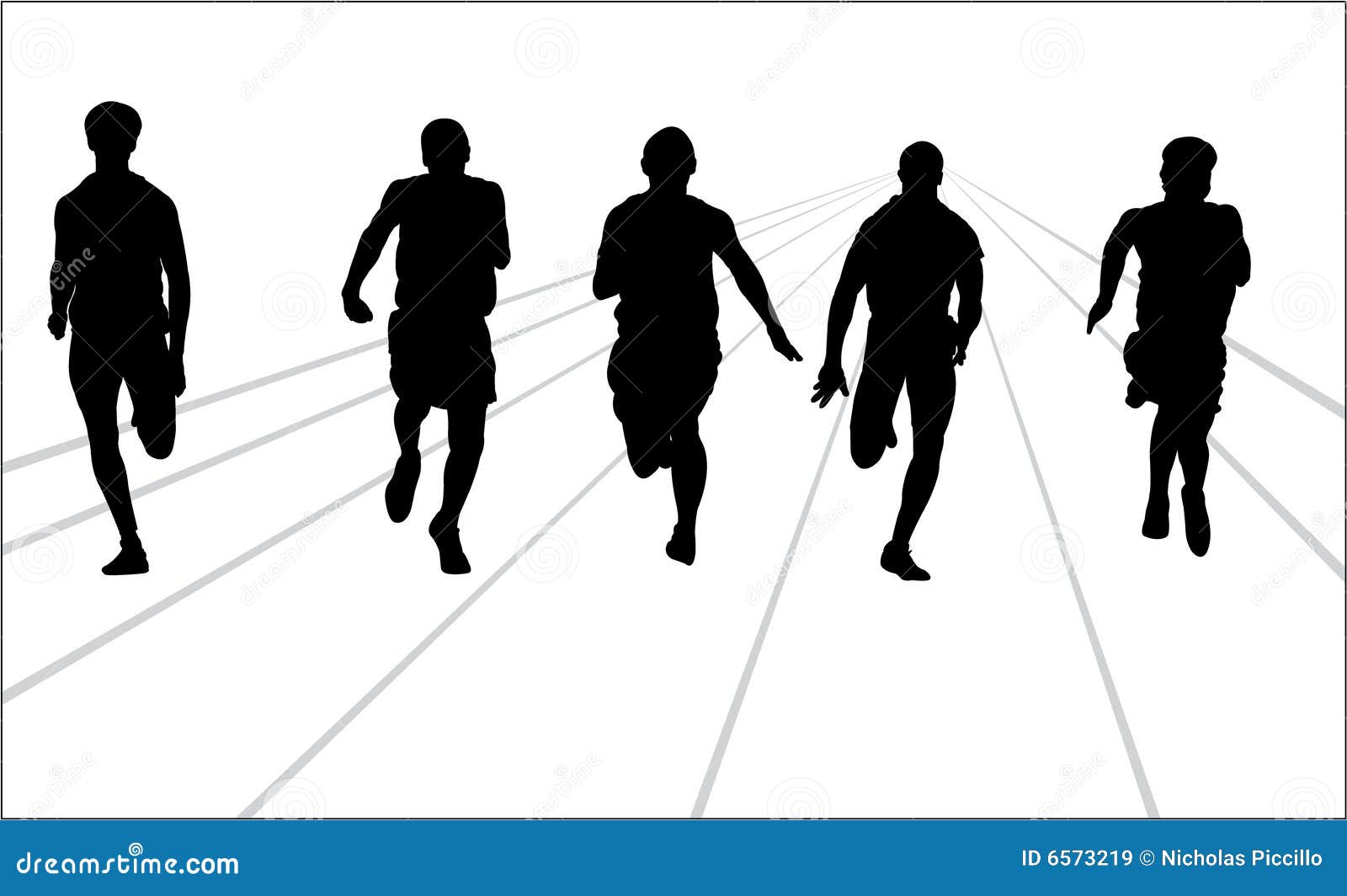 Footrace Vector stock vector. Illustration of silhouette - 6573219