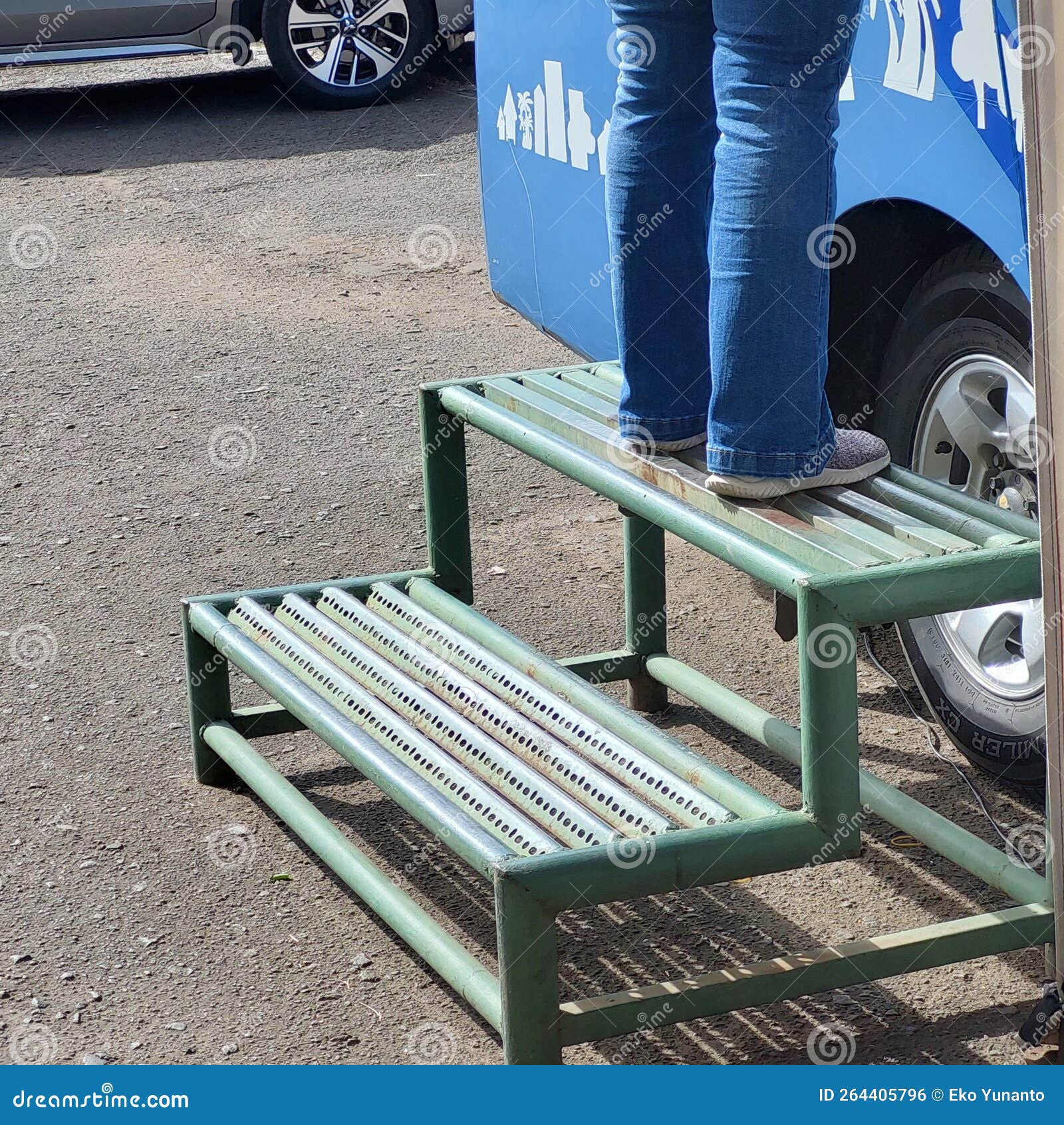 Footrest to get on the bus stock photo. Image of floor - 264405796