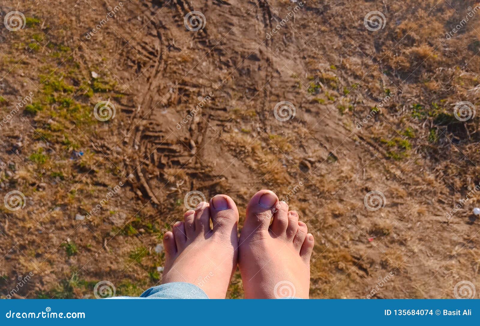 Foots are Hanged from Second Story Stock Photo - Image of click, story ...