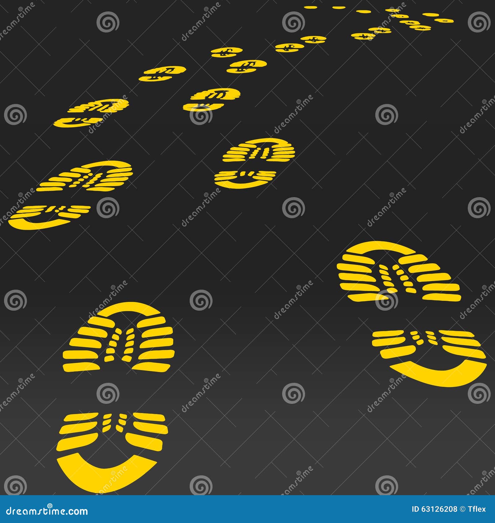 Footstep illustrtion stock vector. Illustration of depart - 63126208