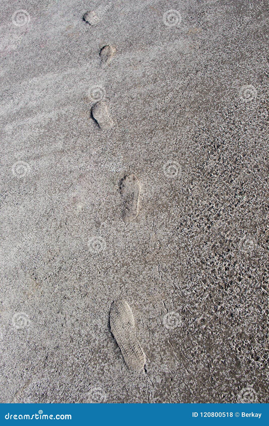 Footstep Pattern in Cement Concrete Stock Photo - Image of human ...