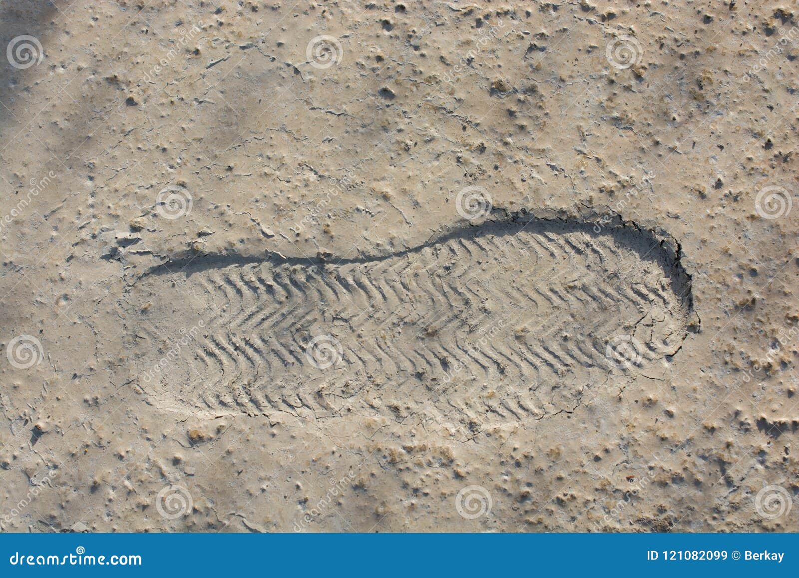 Footstep Pattern in Cement Concrete Stock Image - Image of track ...