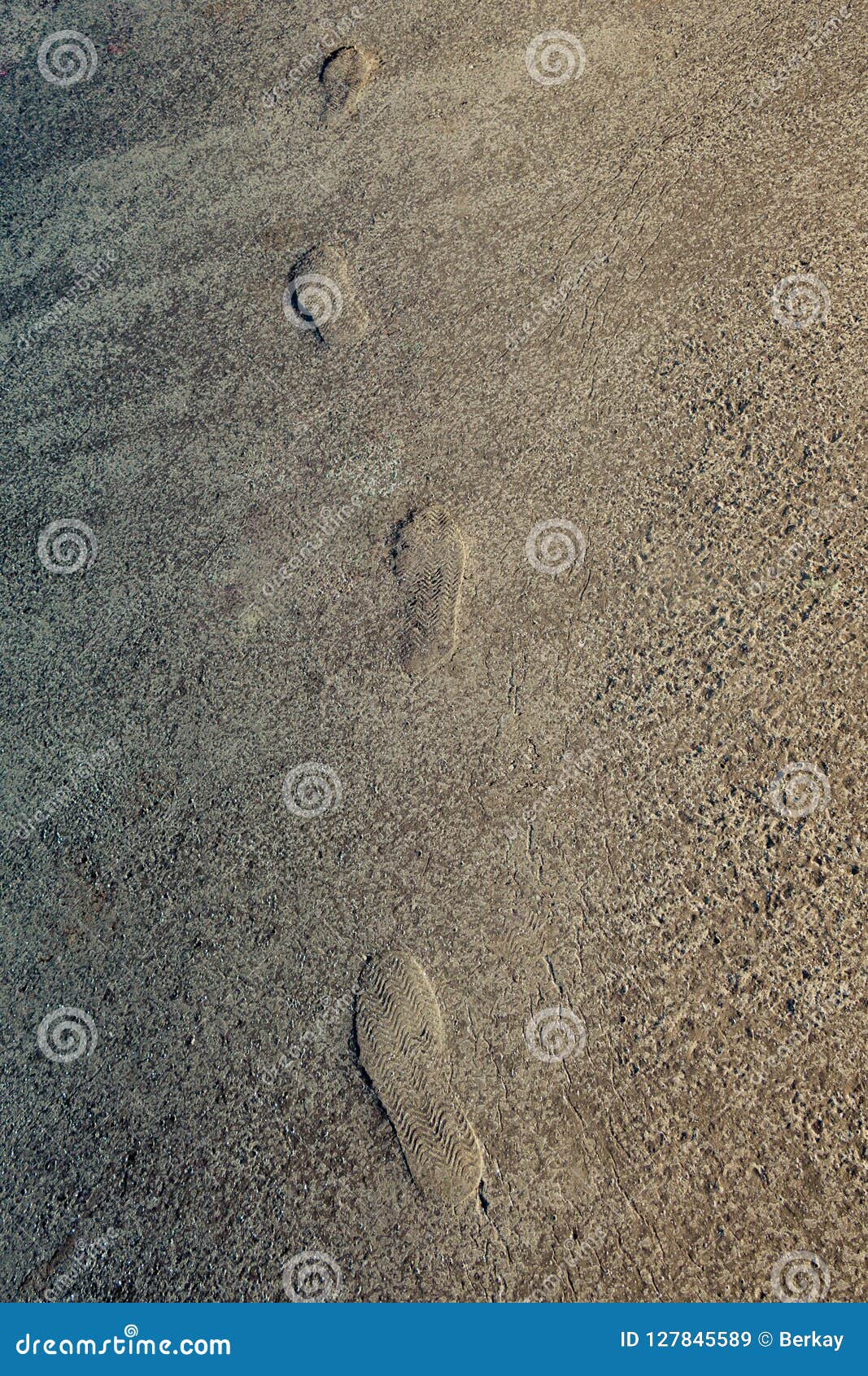 Footstep Pattern in Cement Concrete Stock Image - Image of outside ...