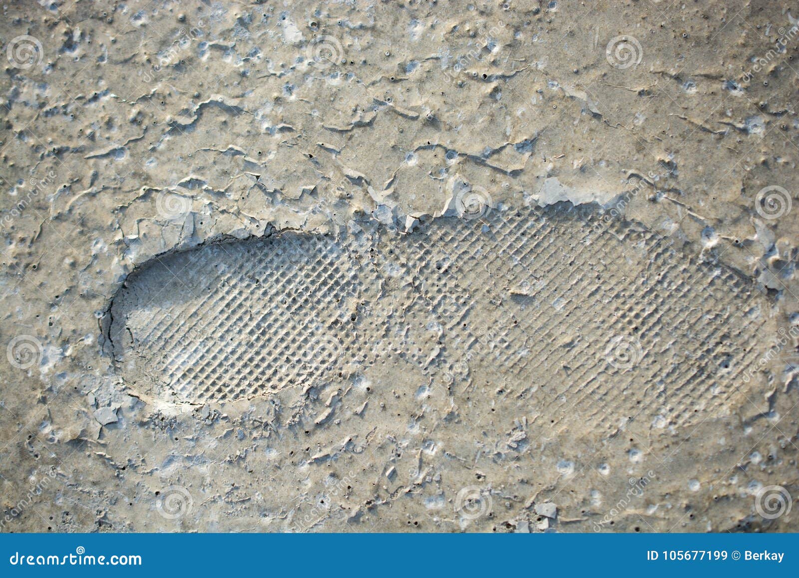 Footstep Pattern on a Concrete Background Stock Image - Image of ...