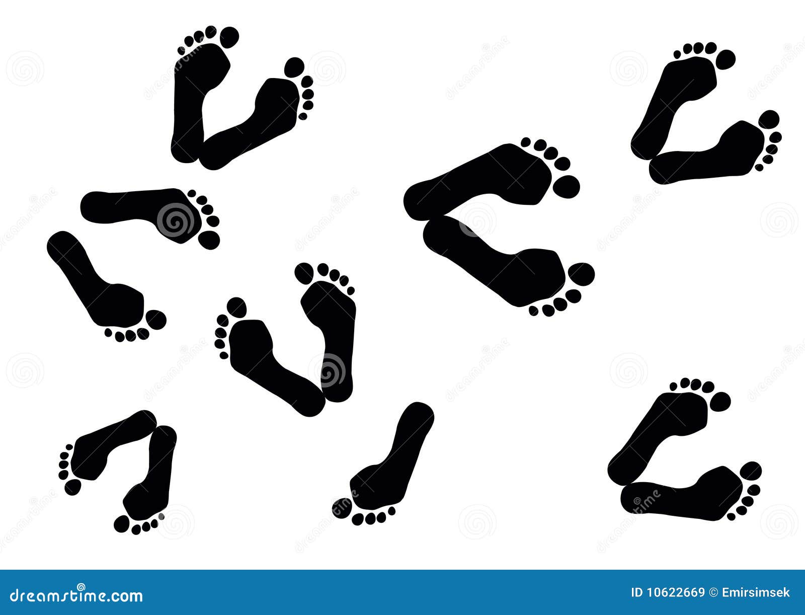 Footsteps stock vector. Illustration of wallpaper, footprints - 10622669