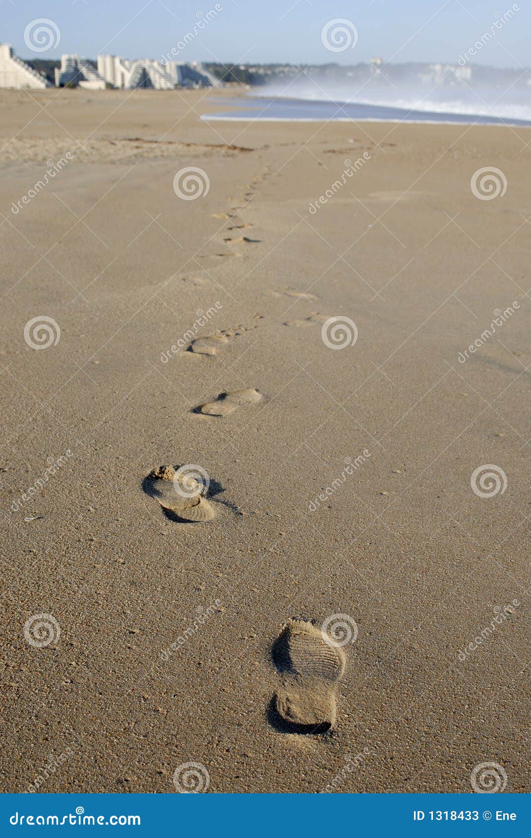 Footsteps stock image. Image of walk, sandy, opportunity - 1318433