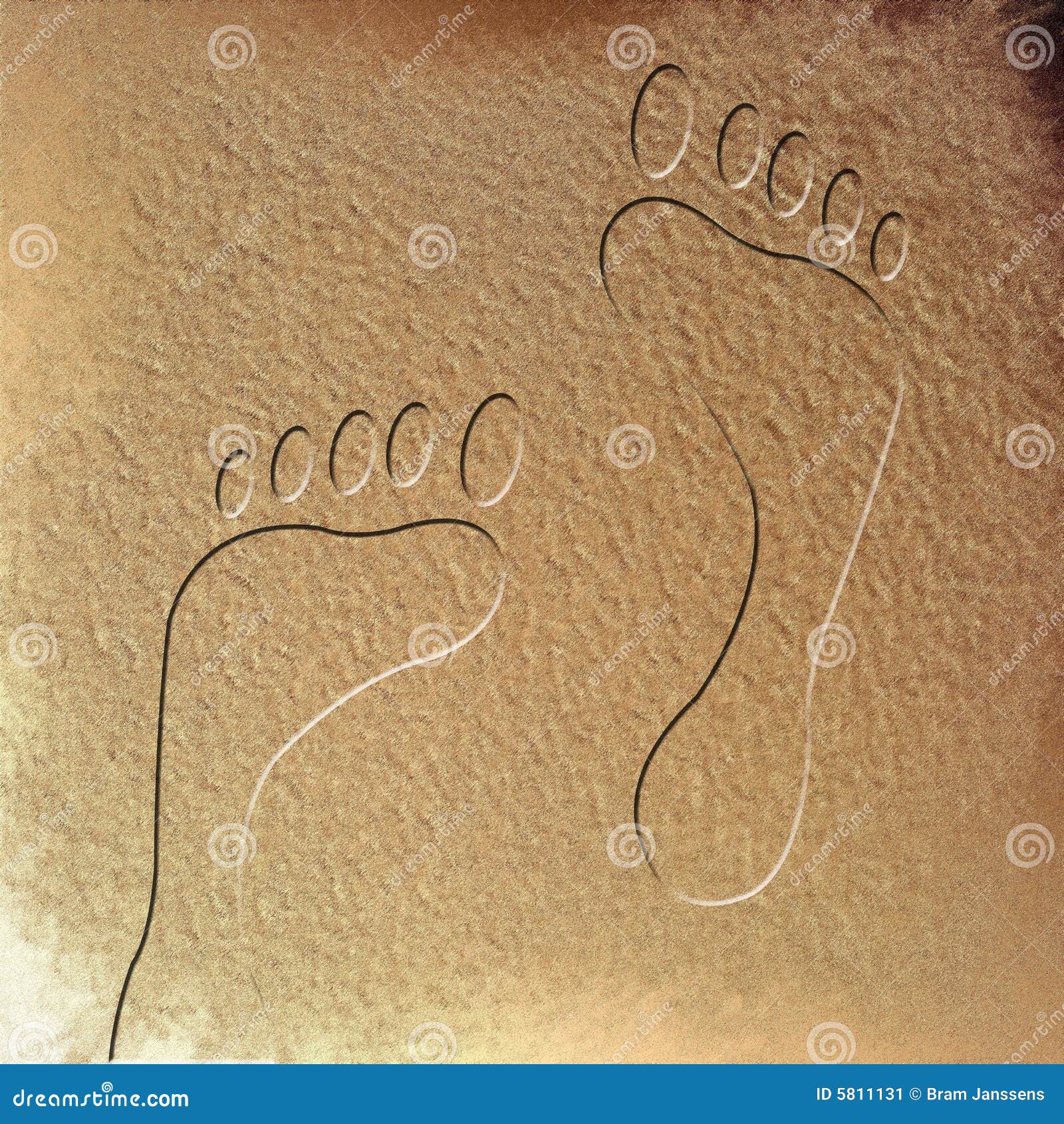 Footsteps stock illustration. Illustration of foot, route - 5811131