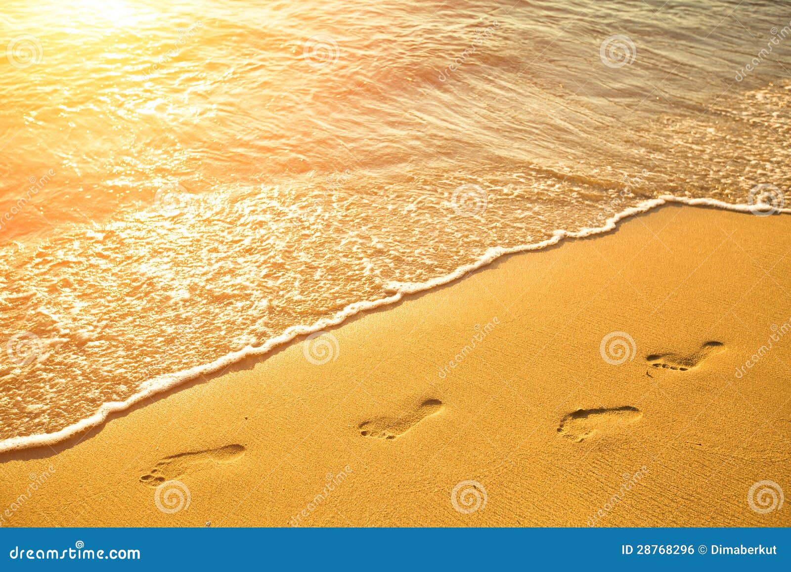 Footsteps on the beach stock photo. Image of getaway - 28768296